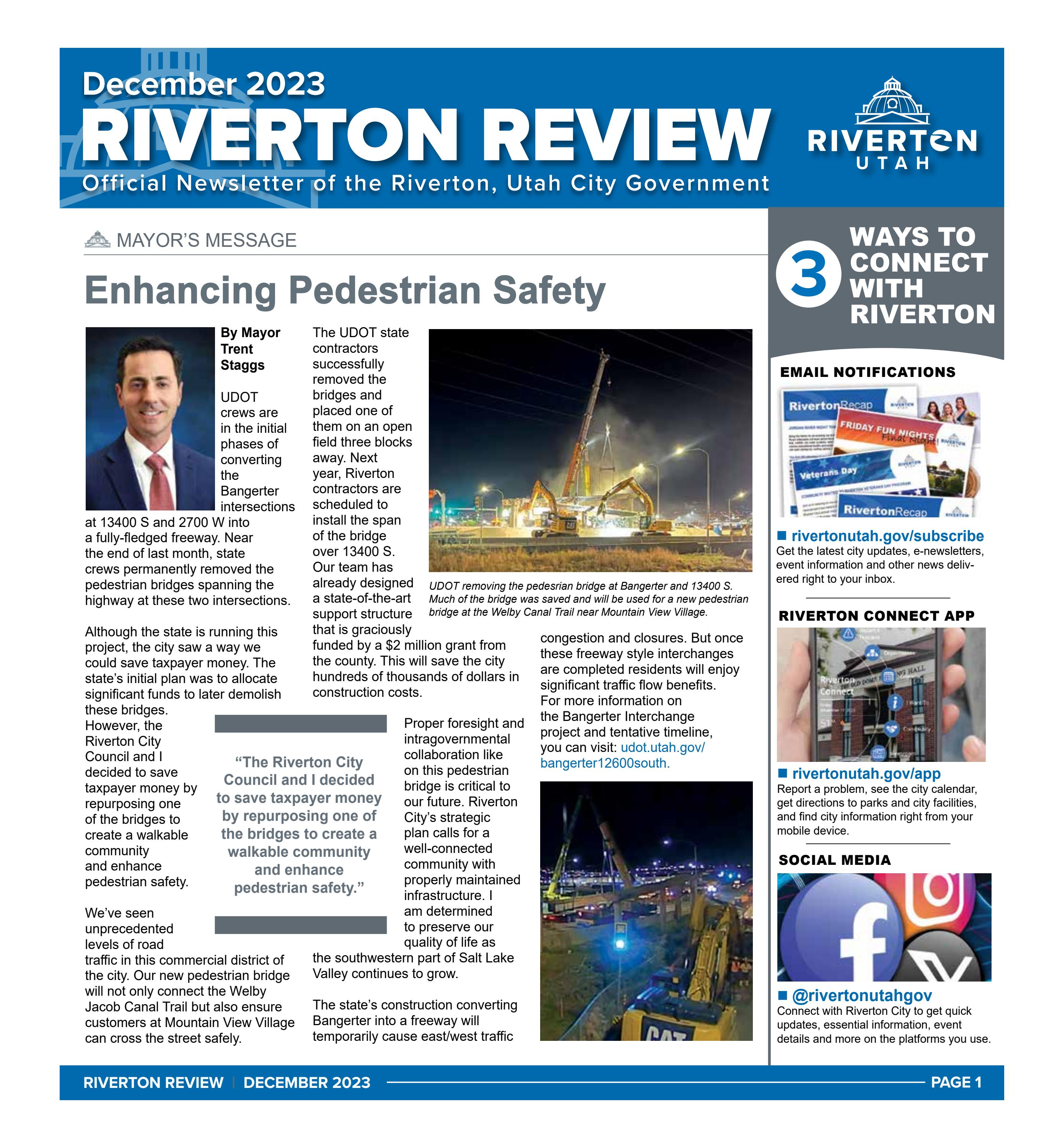Riverton City Newsletter | December 2023 by The City Journals - Issuu