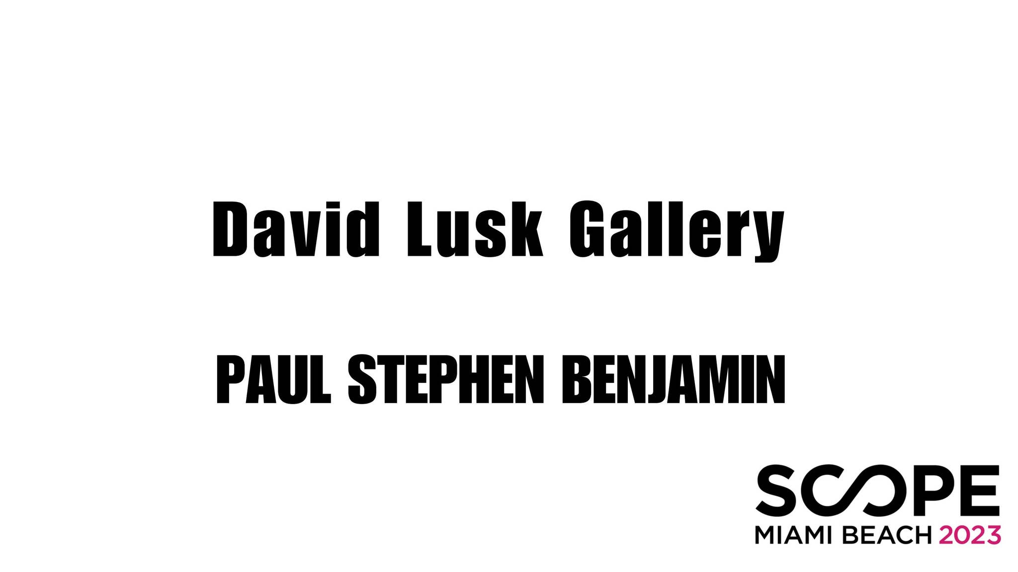 SCOPE | Paul Stephen Benjamin by David Lusk Gallery - Issuu
