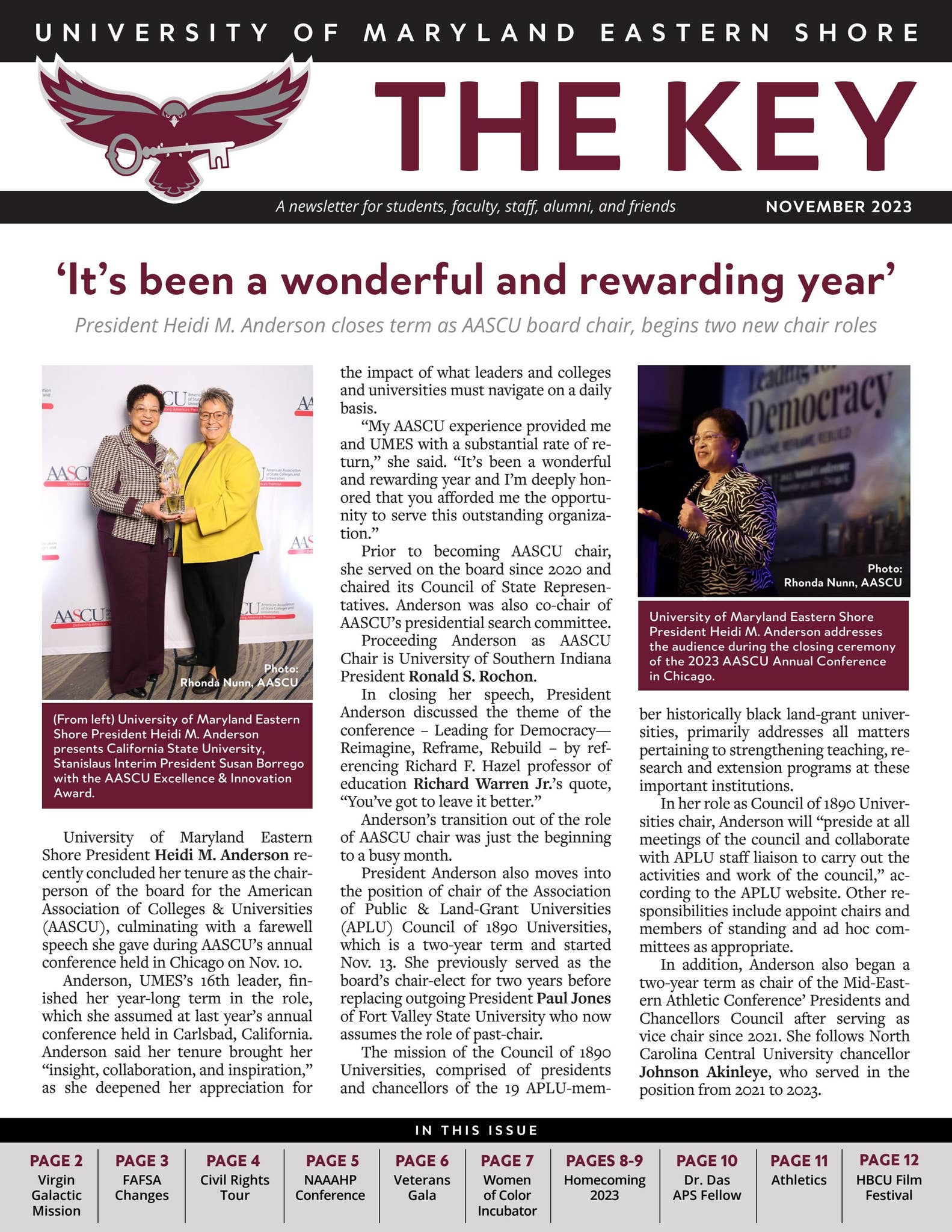 The Key, November 2023 Edition by University of Maryland Eastern Shore ...