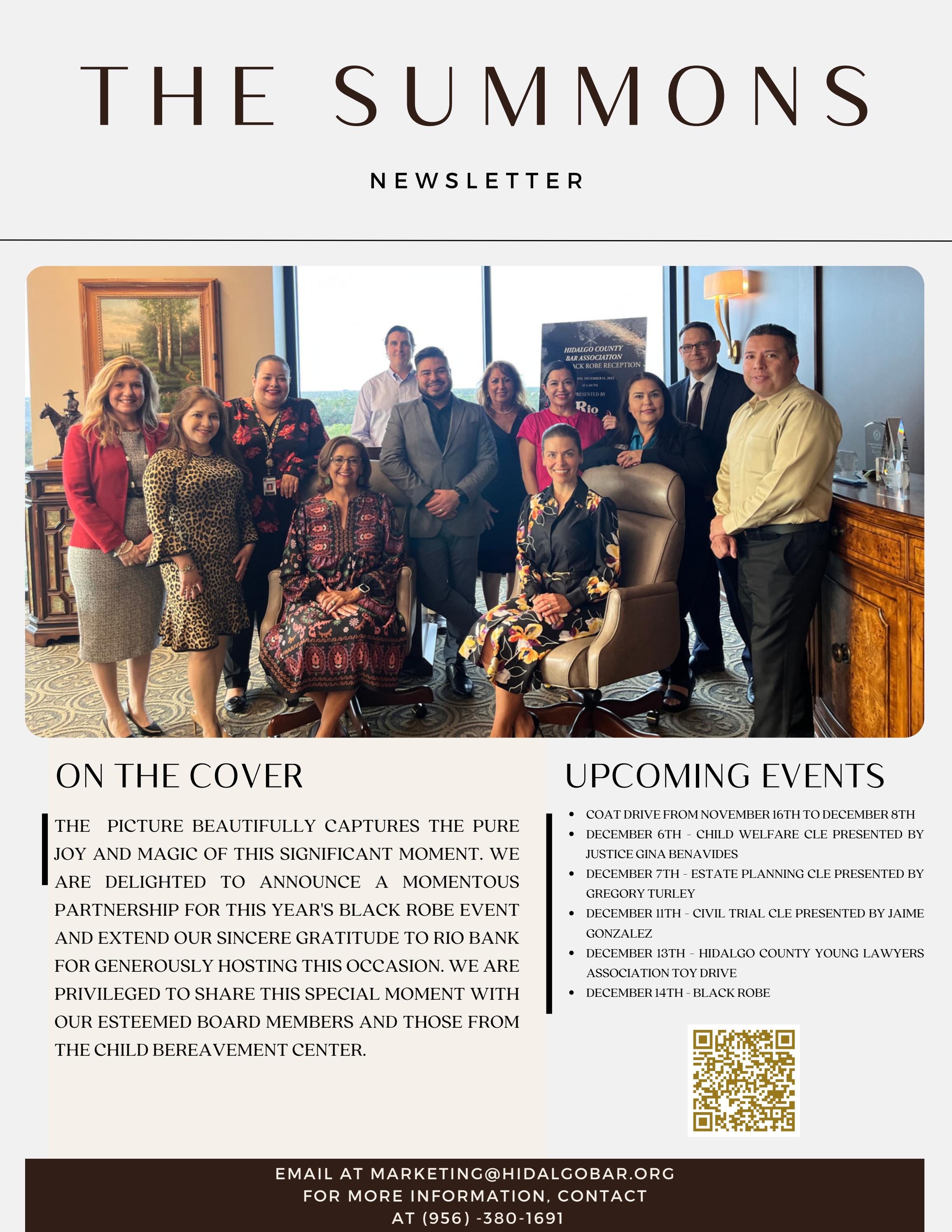 SUMMONS NEWSLETTER NOVEMBER EDITION by HidalgoCountyBarAssociation - Issuu