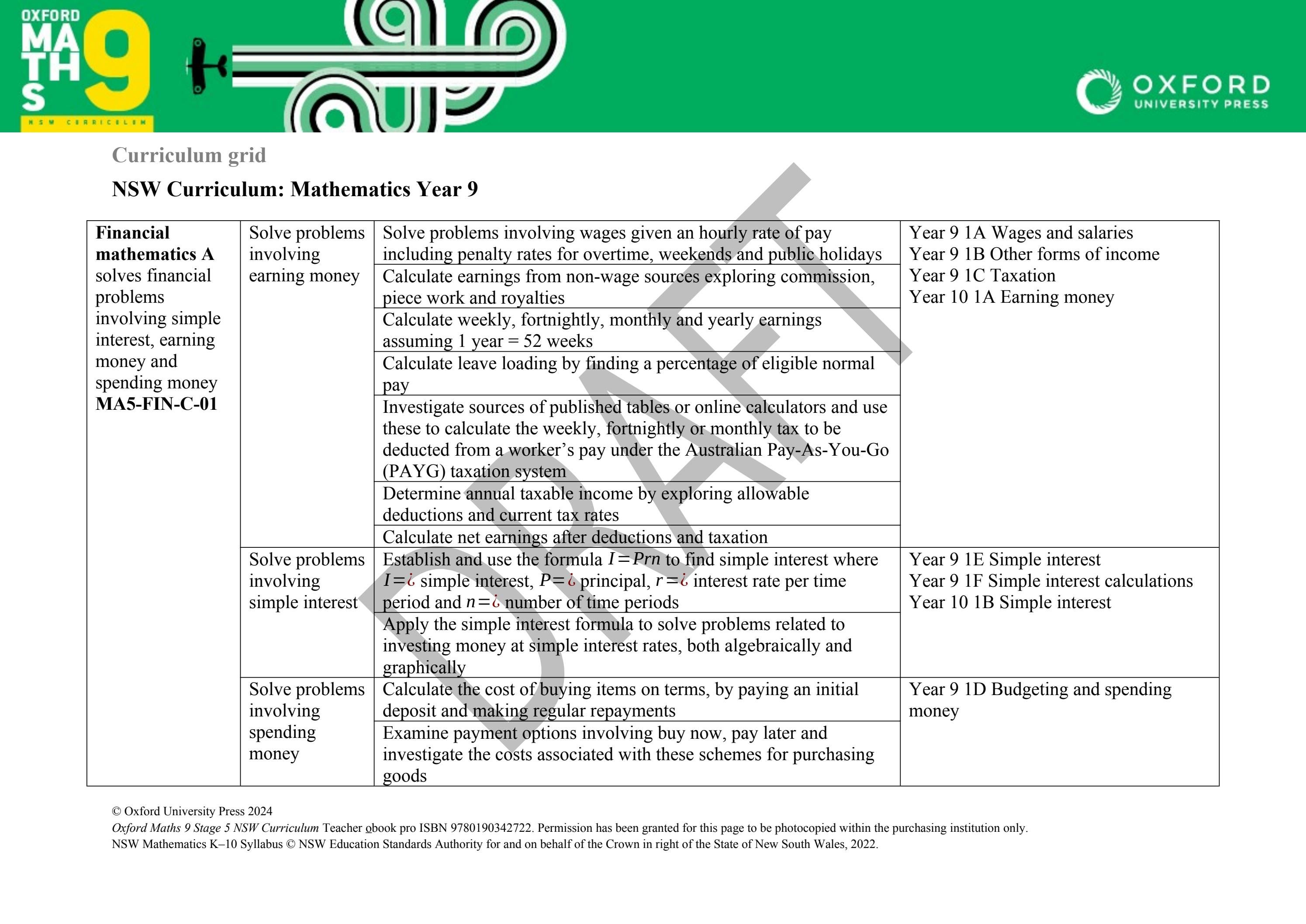 Stage 5: Curriculum Grid by OUPANZ - Issuu