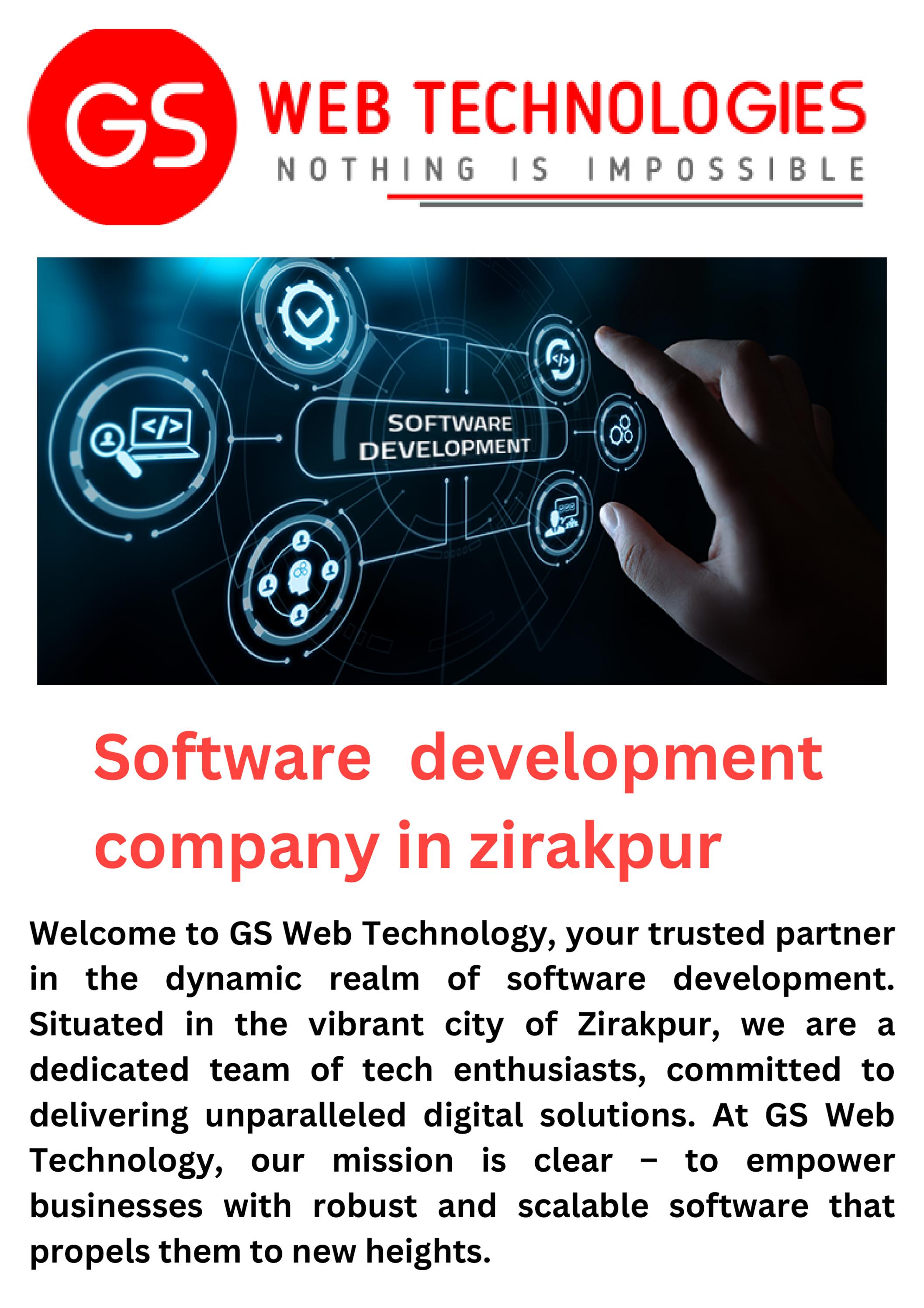 Software development company in zirakpur by GS web Technologies, Web ...
