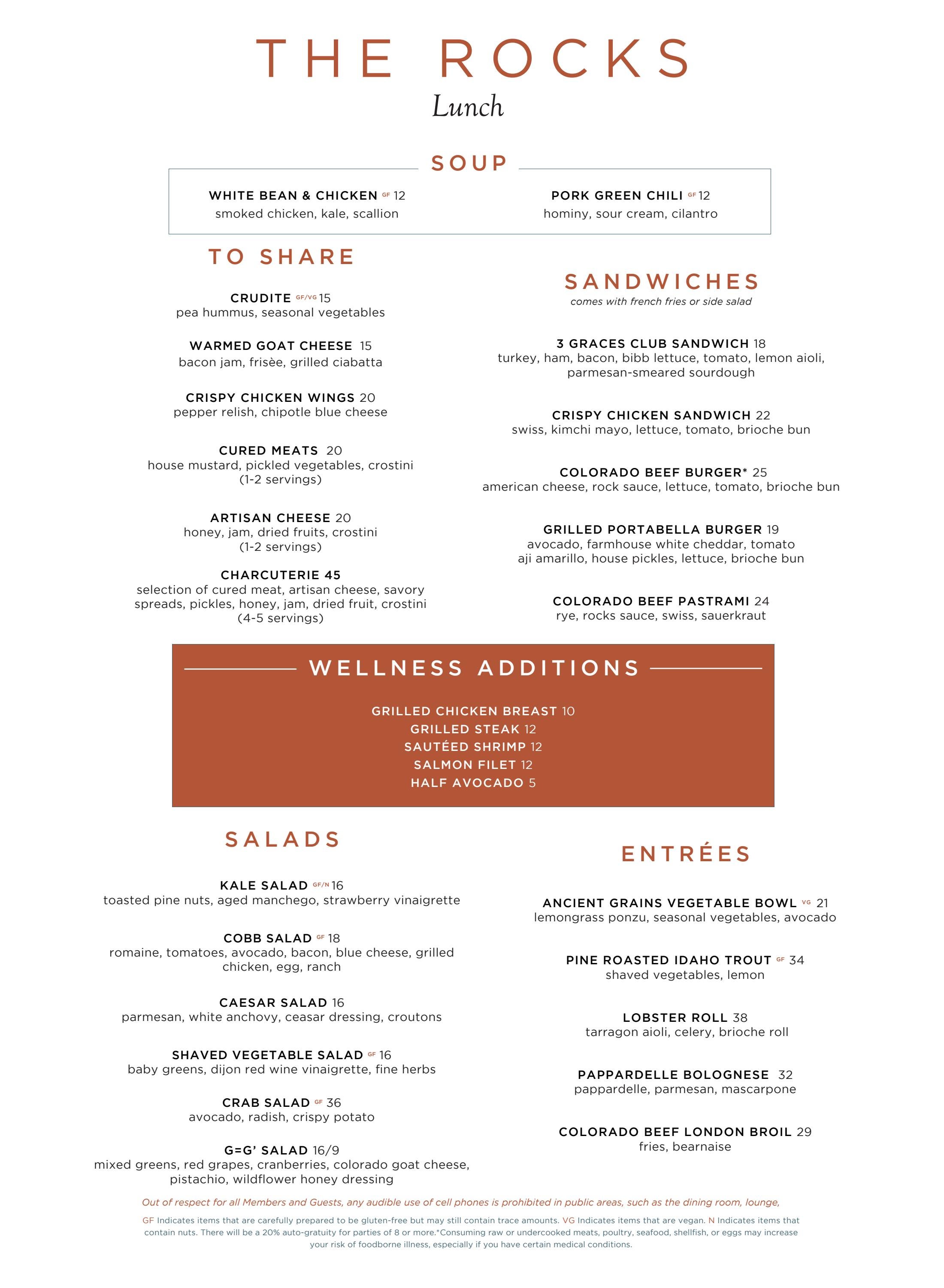 Rocks Lunch Menu December 2023 by gardenofthegodsresortandclub - Issuu