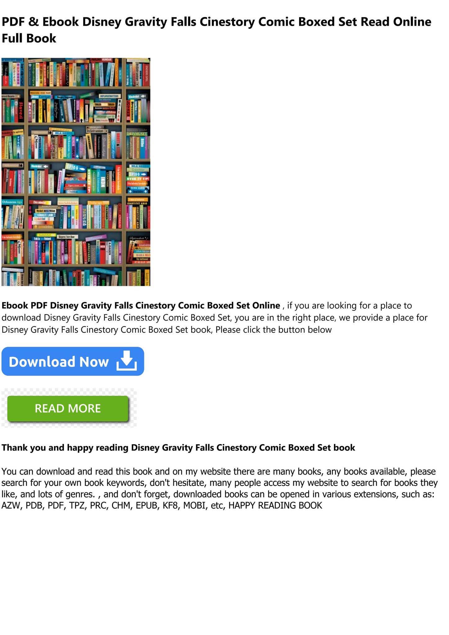 [EBOOK] Disney Gravity Falls Cinestory Comic Boxed Set Full-Online by ...