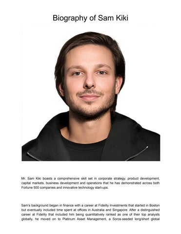 Biography of Sam Kiki by Sam Kiki - Issuu