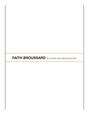 Faith Broussard_Architecture Design Portfolio by Faith Broussard - Issuu