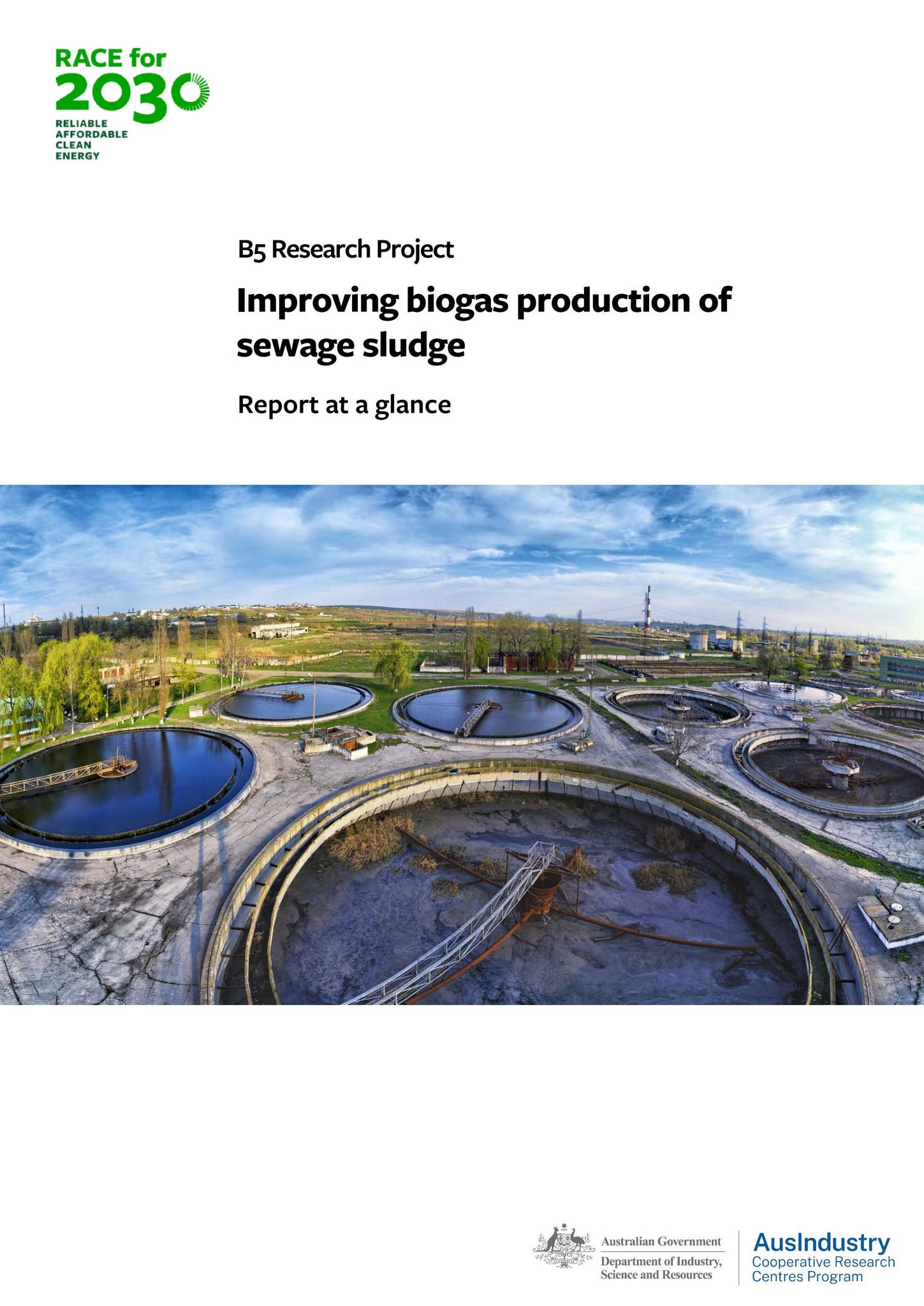 Improving biogas production of sewage sludge. Report at a glance by racefor2030 - Issuu