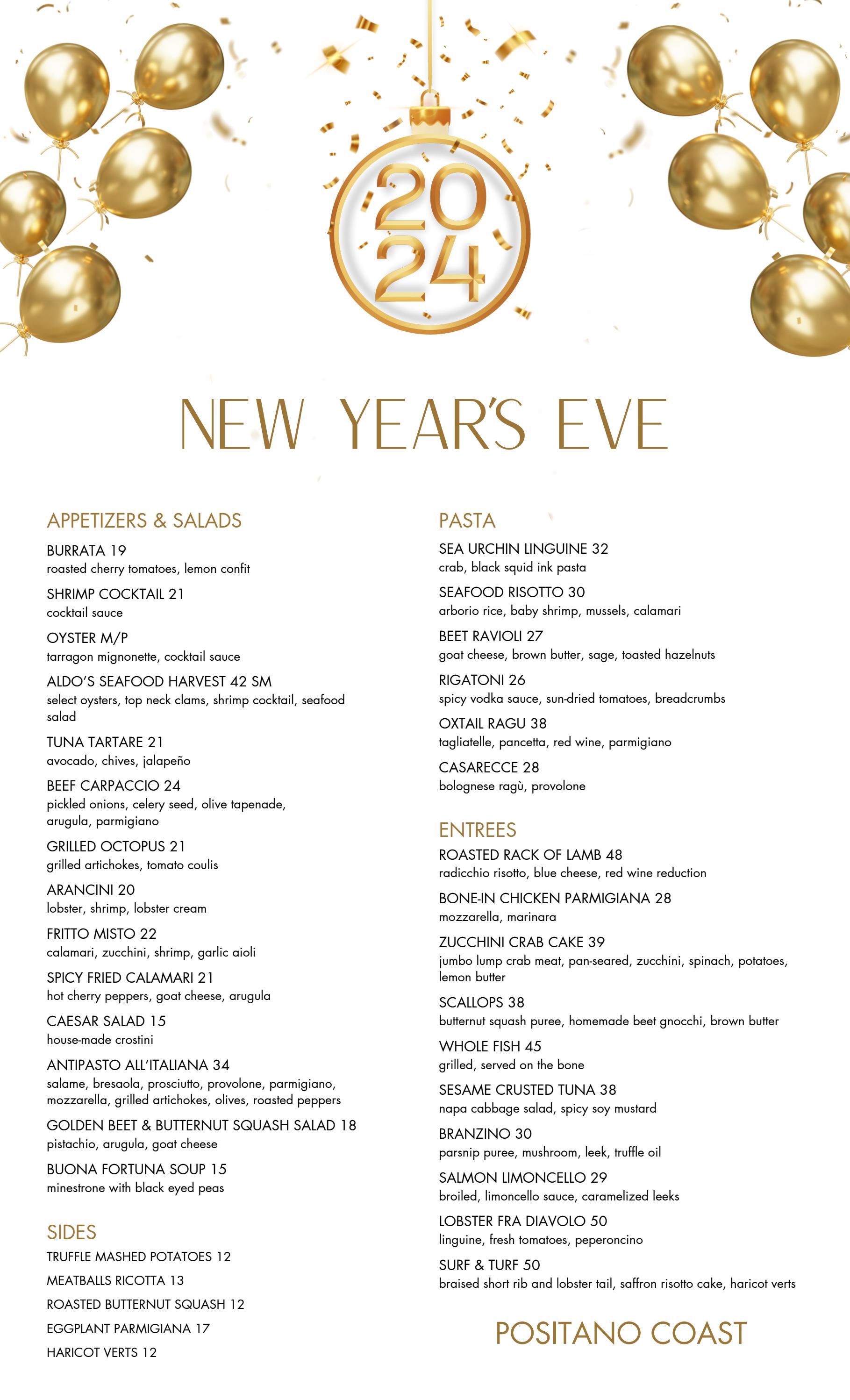 Positano Coast New Year's Eve Menu_Canva Design by Derek Brown - Issuu