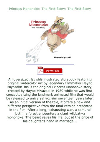 Ebook (download)⚡ Princess Mononoke: The First Story: The First Story ...