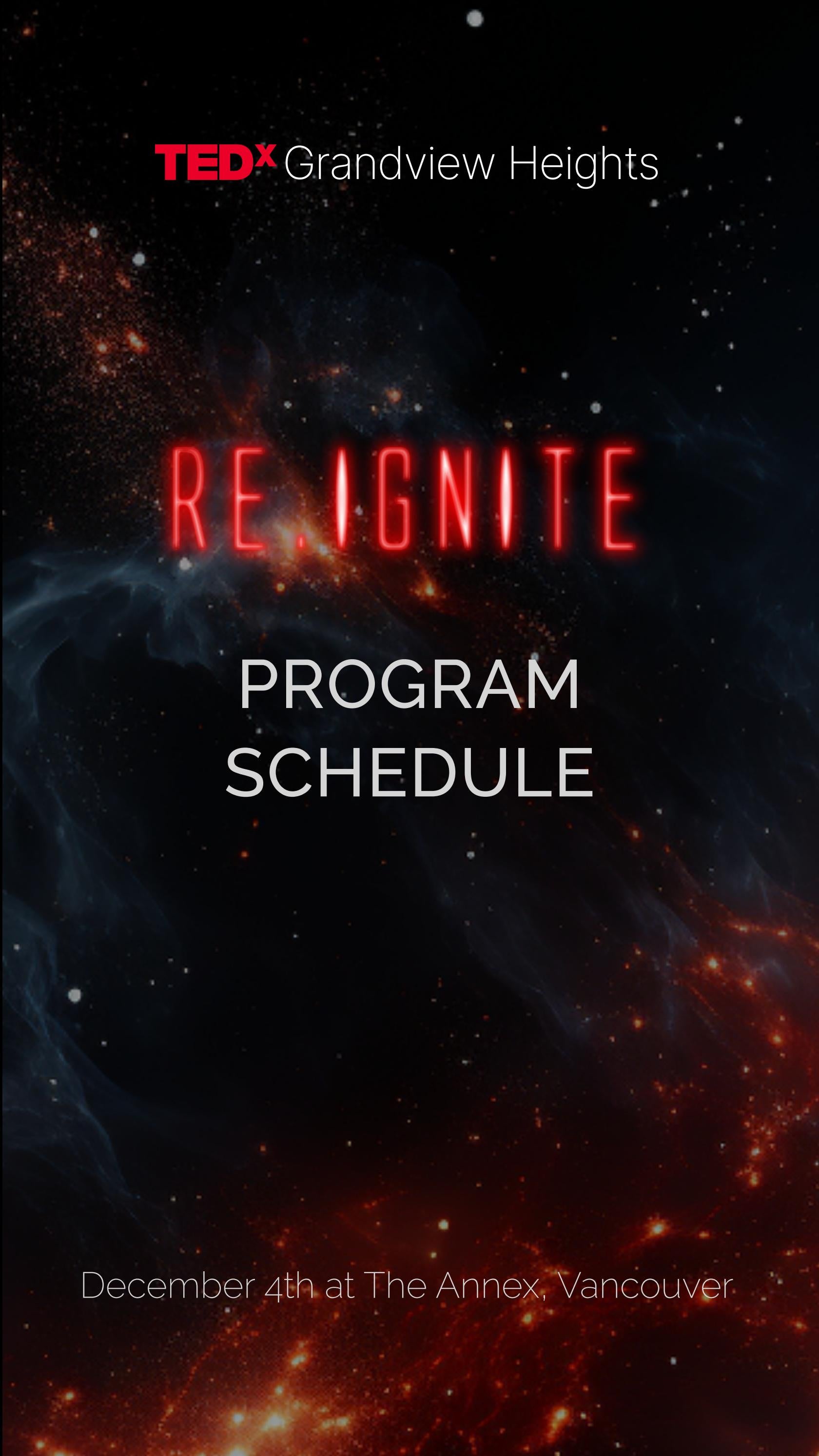 TEDx Grandview Heights Re.Ignite Program Schedule by booku - Issuu