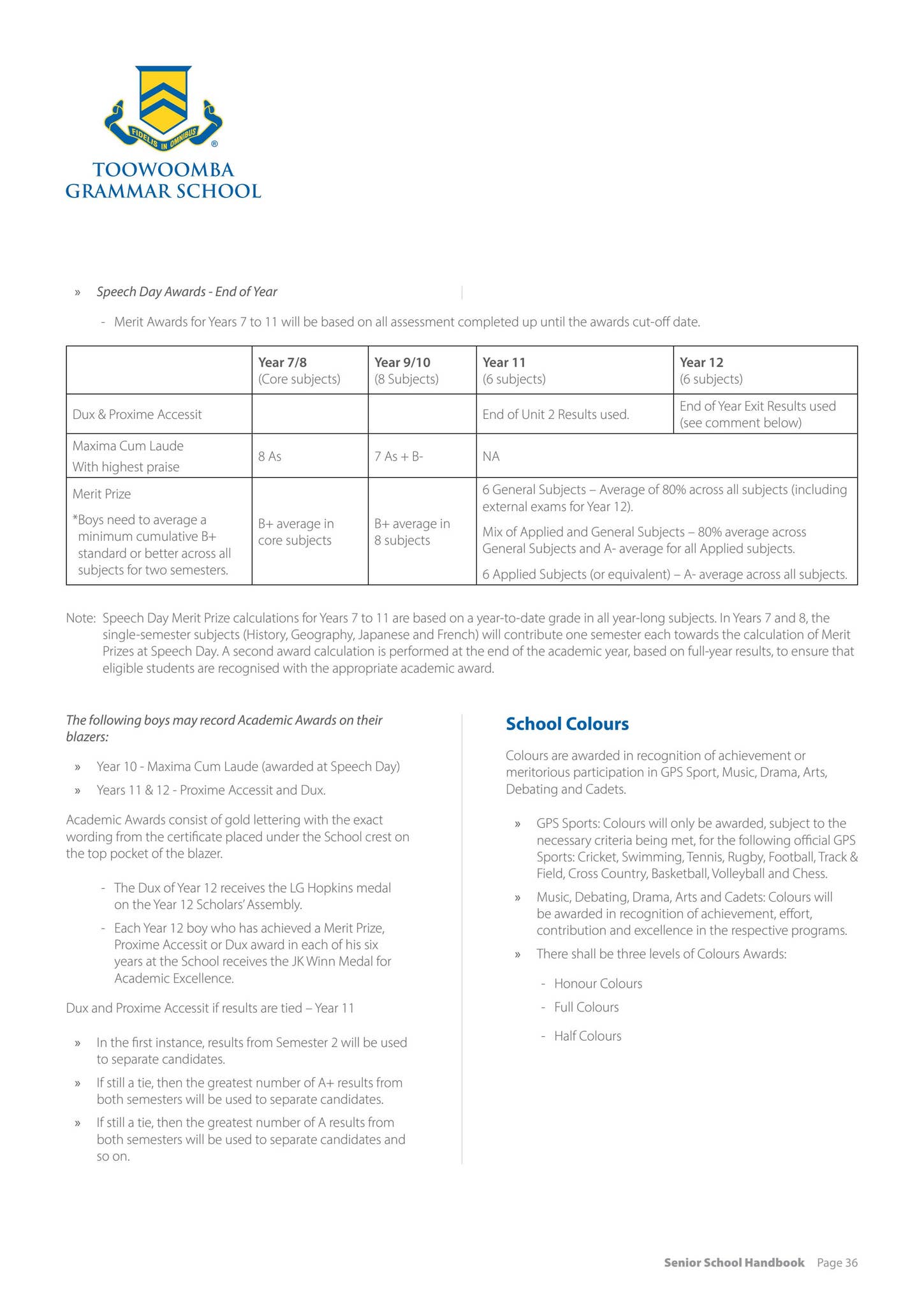 TGS School Handbook - Senior School by toowoombagrammarschool - Issuu