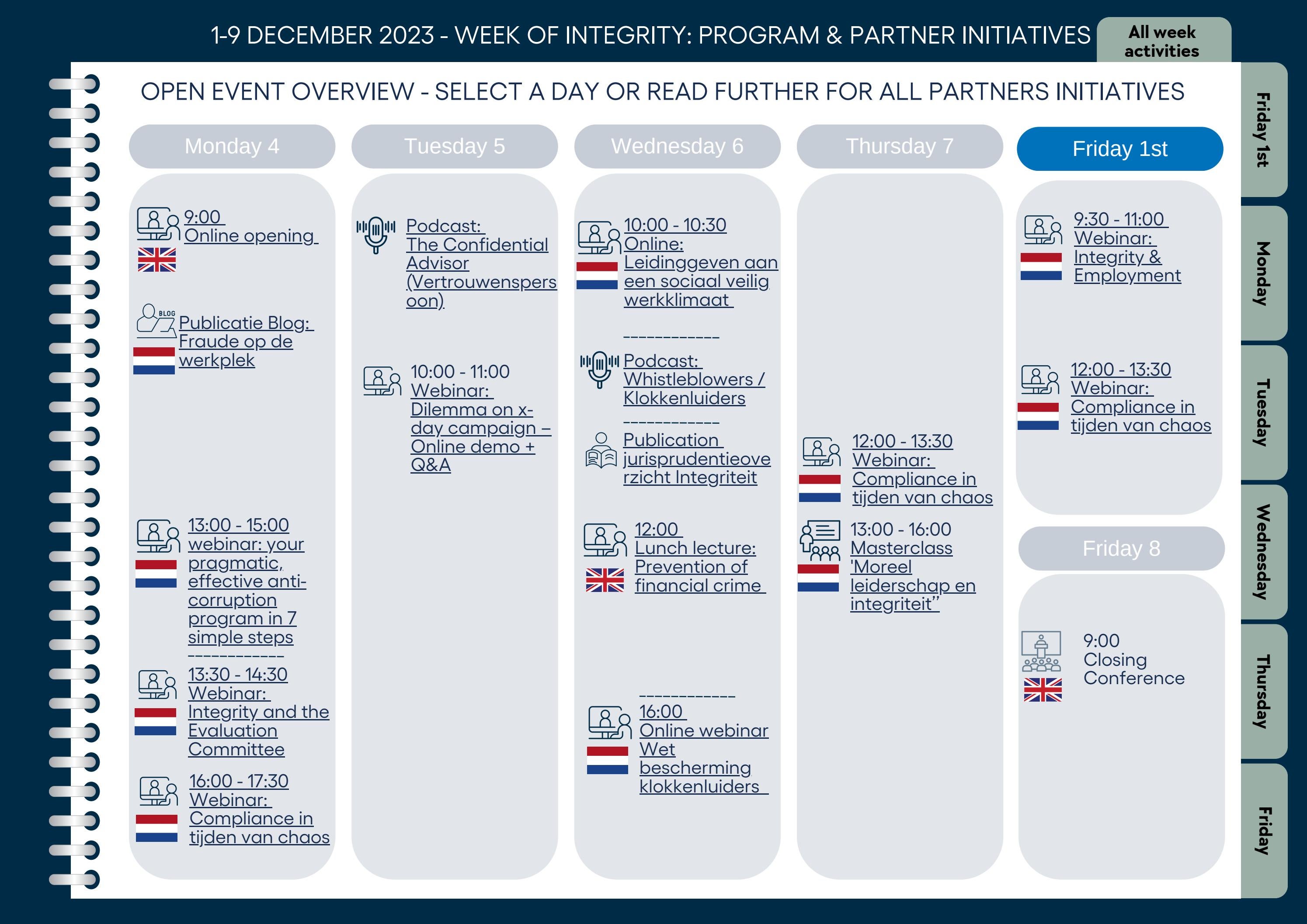 Program Week of Integrity Partner activities by ICC Nederland - Issuu