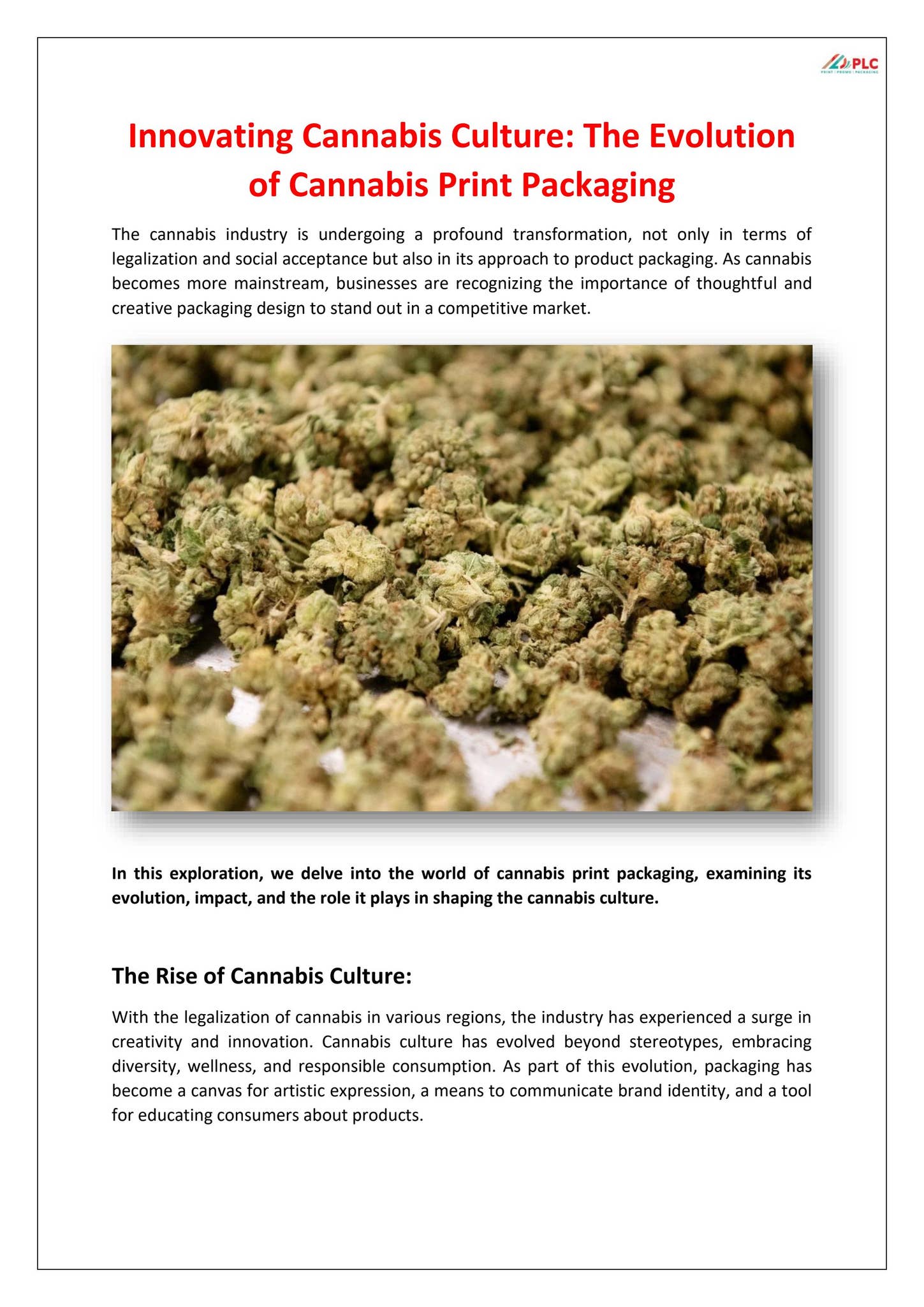 The Evolution of Cannabis Print Packaging by PLC Print - Issuu