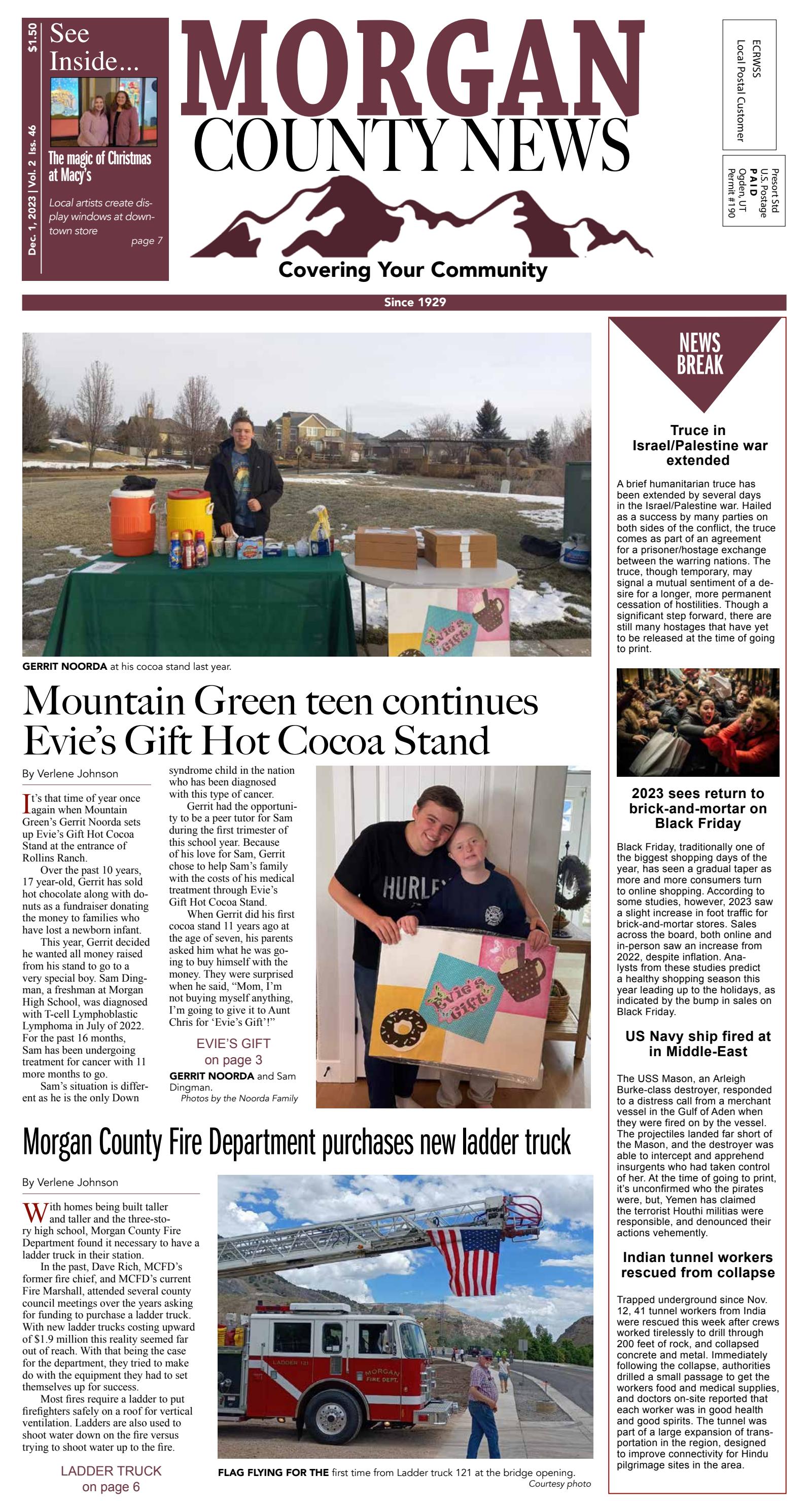 The Morgan County News | December 1, 2023 by The City Journals - Issuu