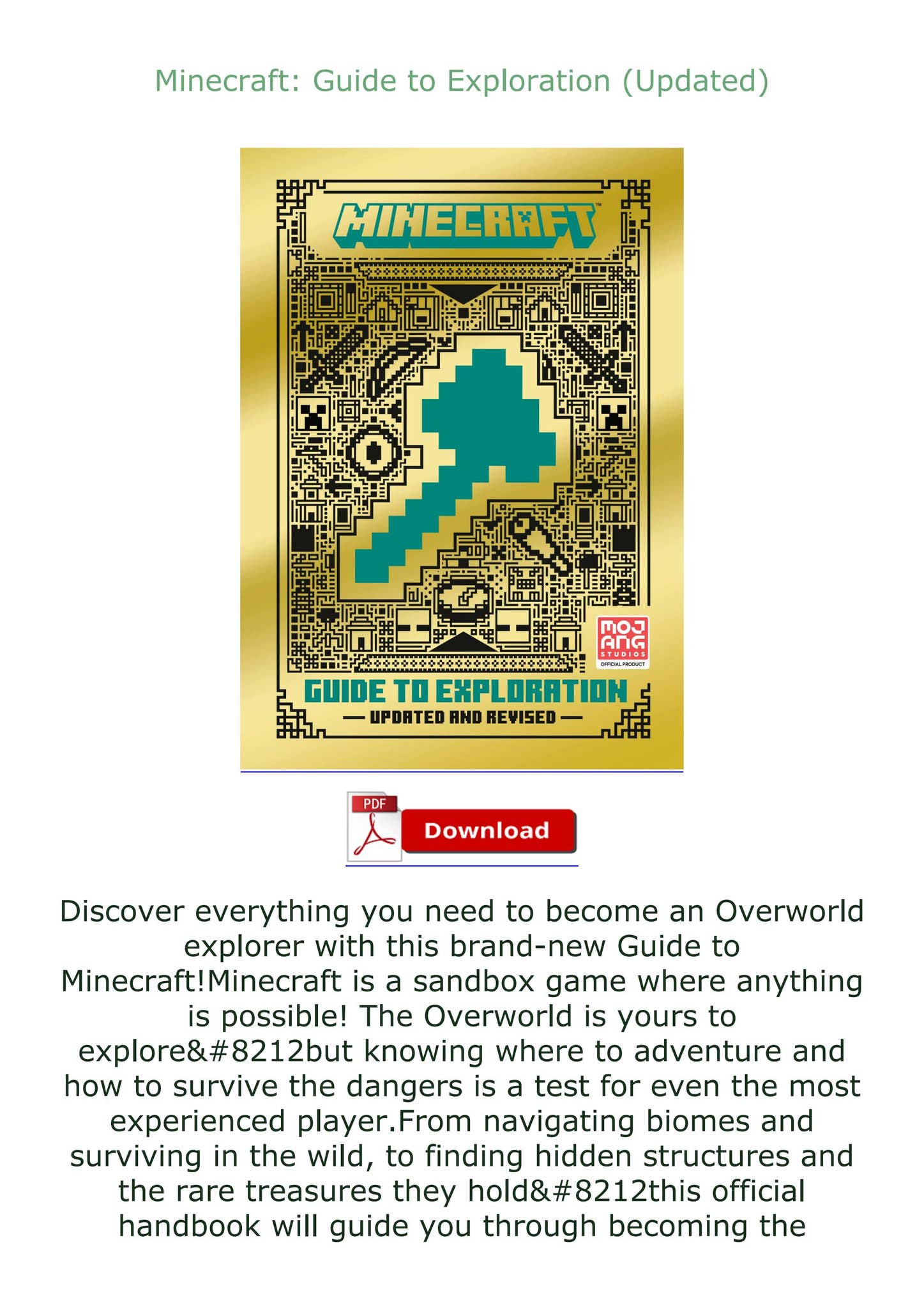 Read ebook [ PDF] Minecraft: Guide to Exploration (Updated) by ...