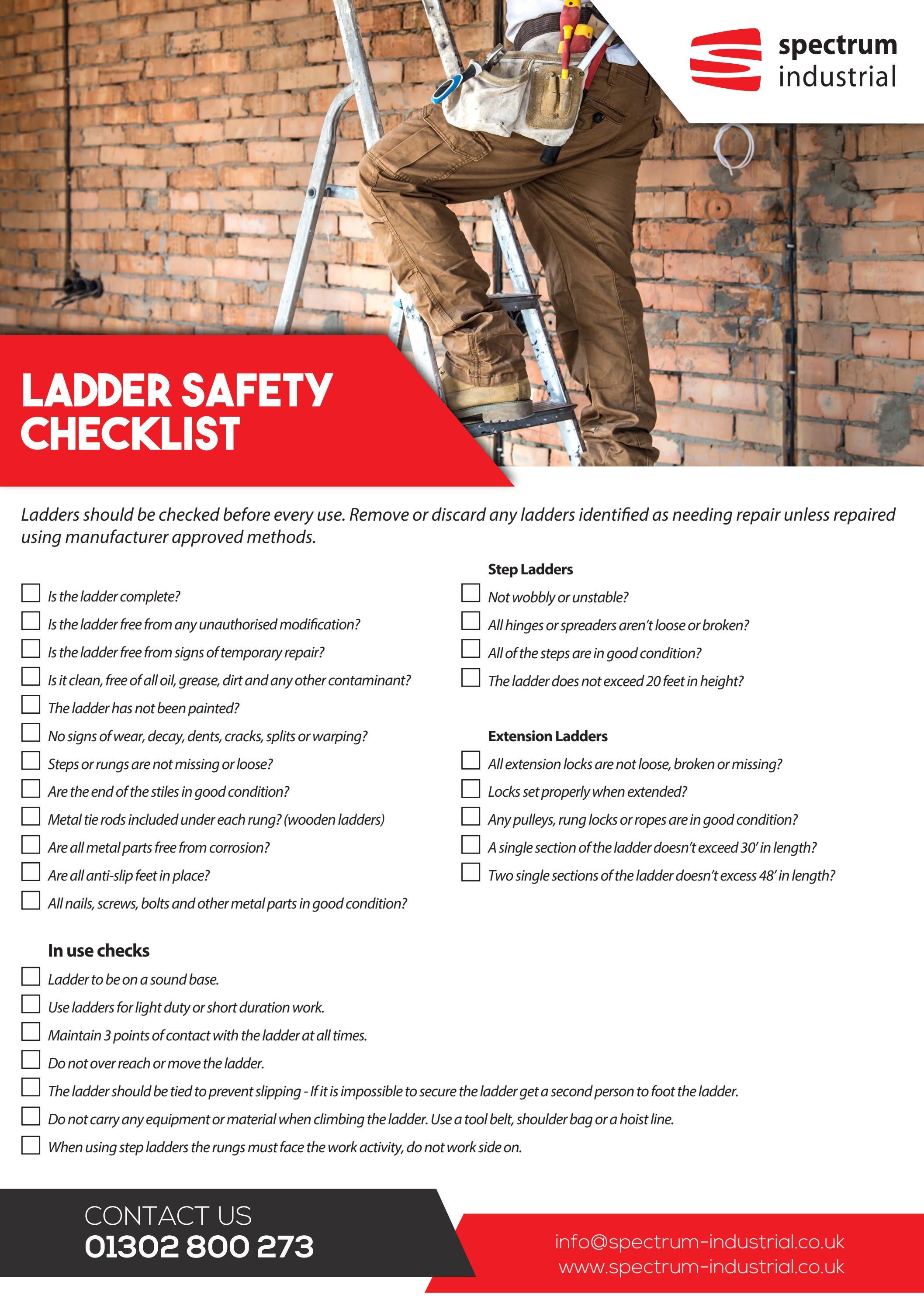 Ladder Safety checklist by Centurion Europe - Issuu