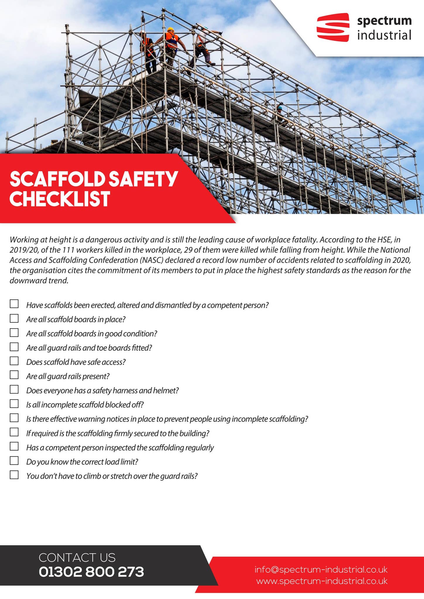 Scaffold Safety checklist by Centurion Europe - Issuu