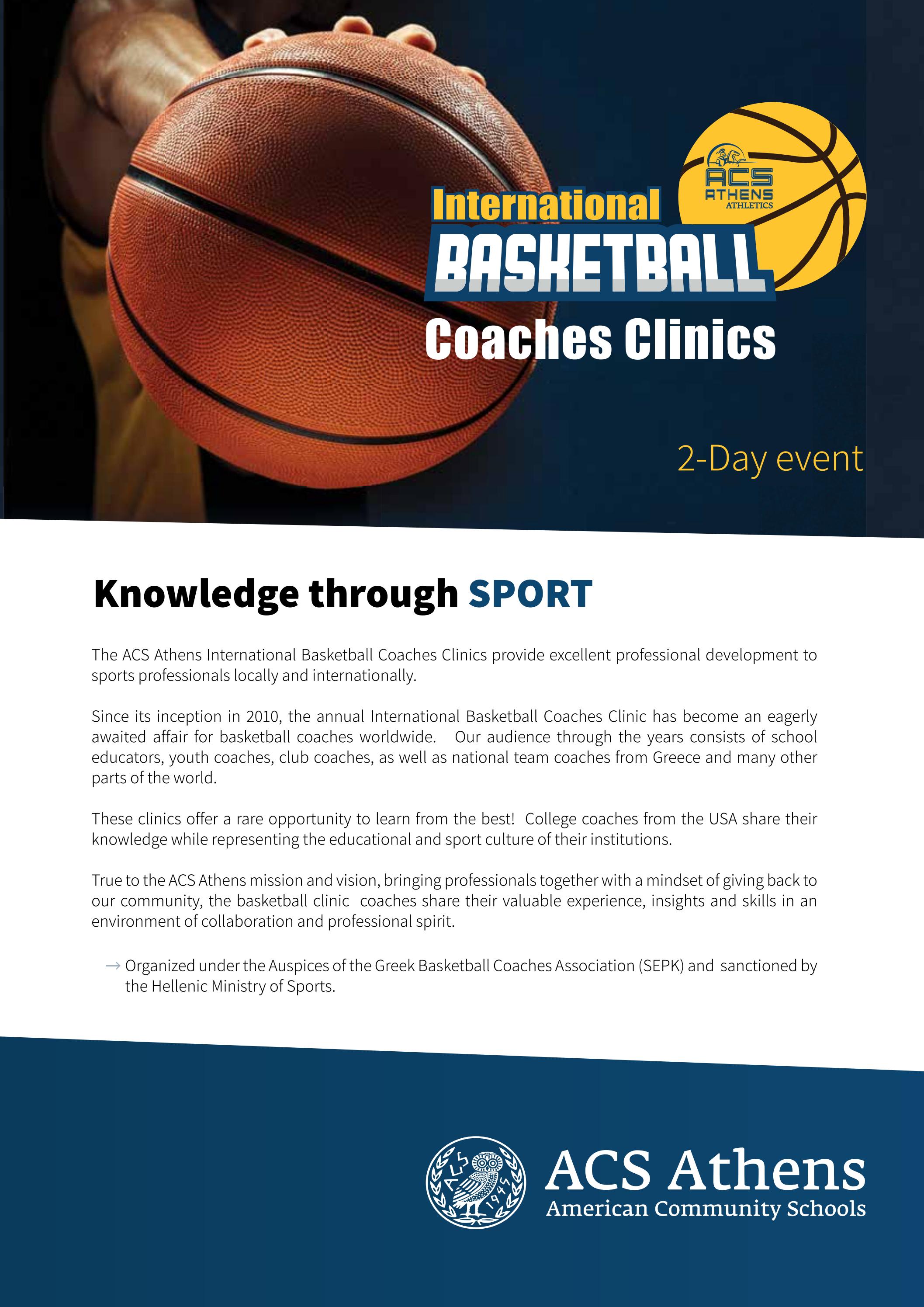 Coaches Clinic 2023 Leaflet by ACS Athens - Issuu