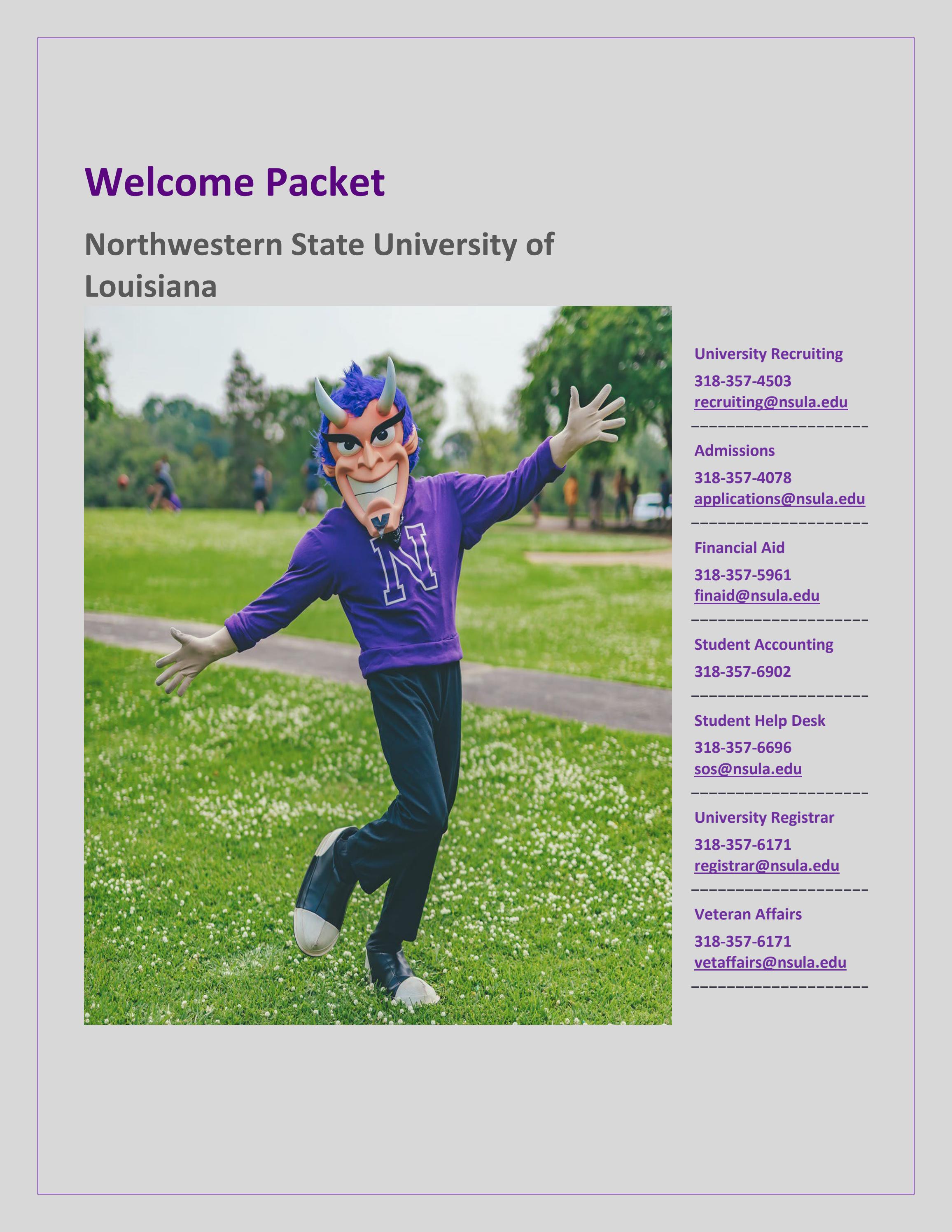 NSU Welcome Packet 23-24 by Northwestern State University - Issuu