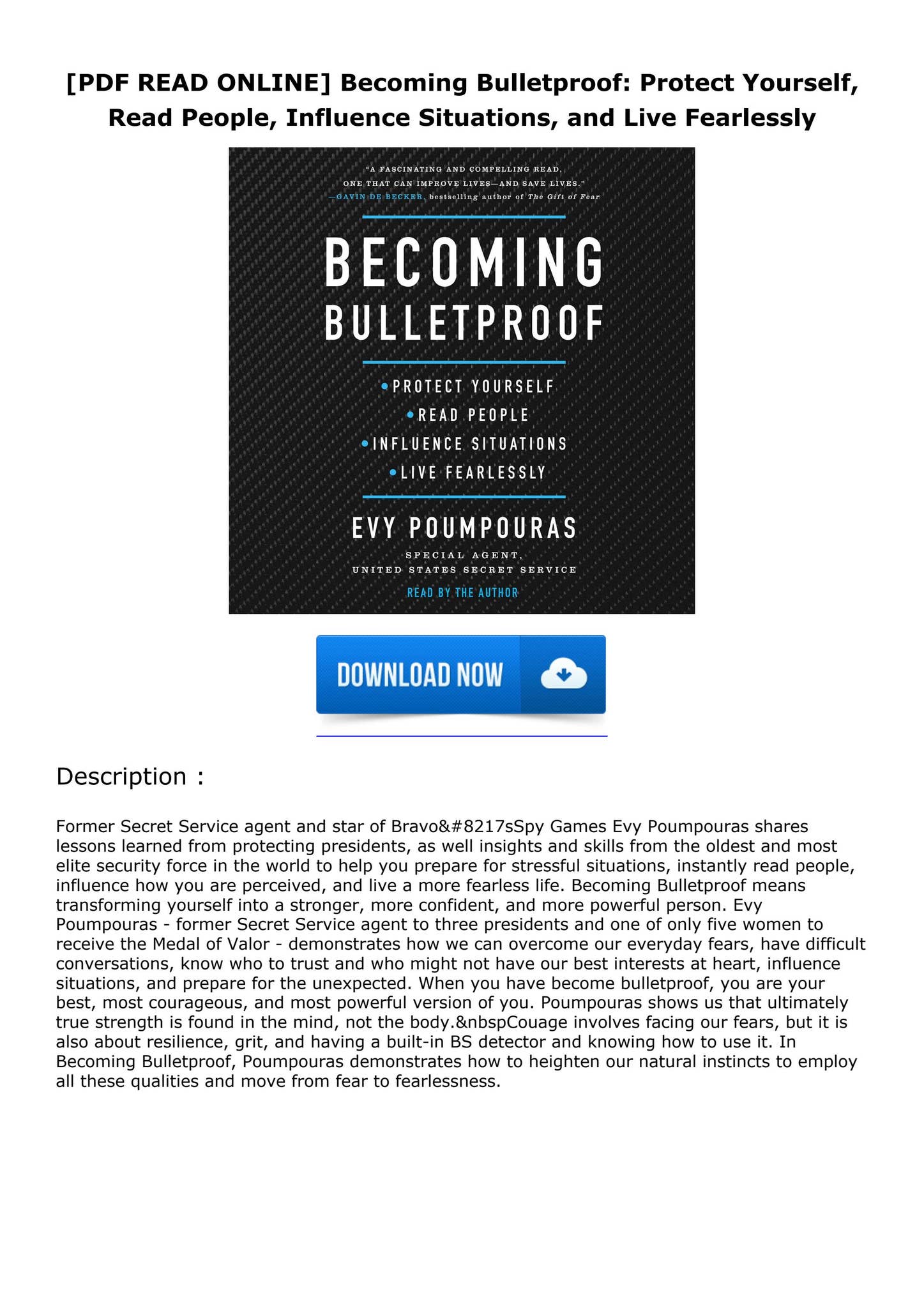 [PDF Read ONLINE] Becoming Bulletproof: Protect Yourself, Read People, by tiajordanase - Issuu