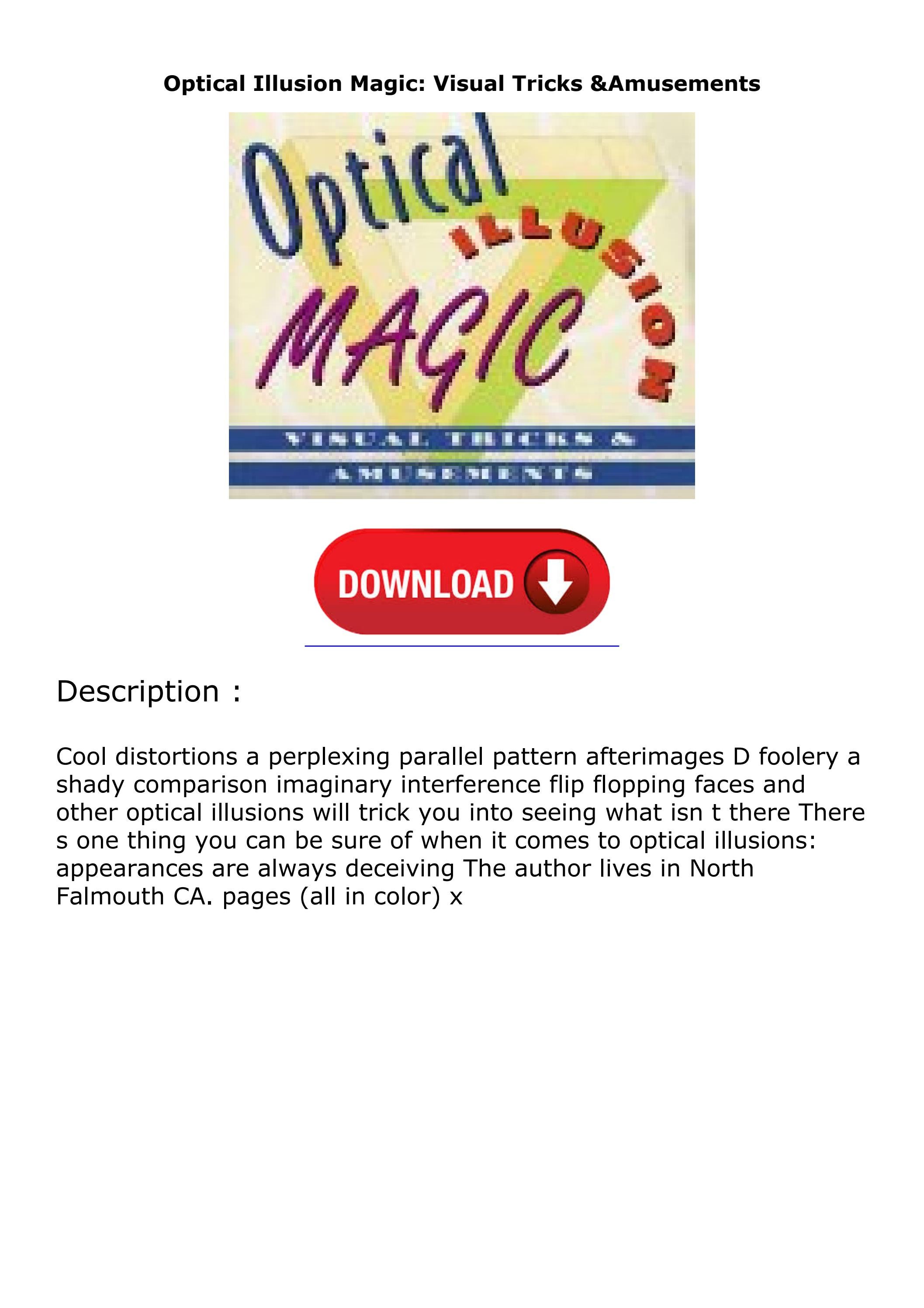 book [READ] Optical Illusion Magic: Visual Tricks & Amusements by ...