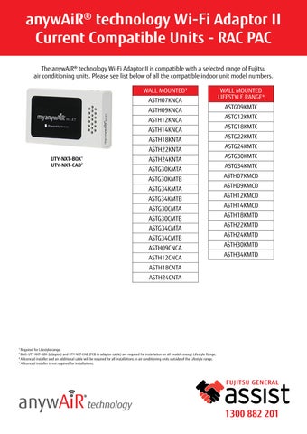 Compatible Units anywAiR technology Wi-Fi adaptor II AU by Fujitsu ...