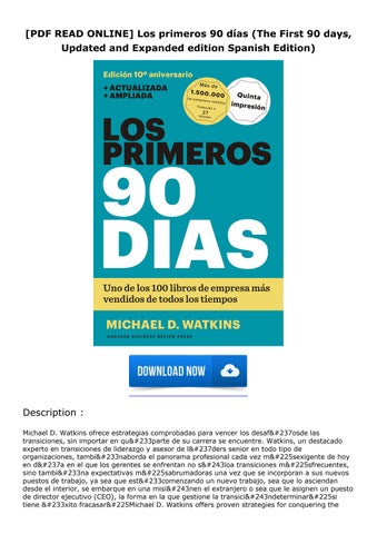 [PDF Read ONLINE] Los primeros 90 días (The First 90 days, Updated and ...