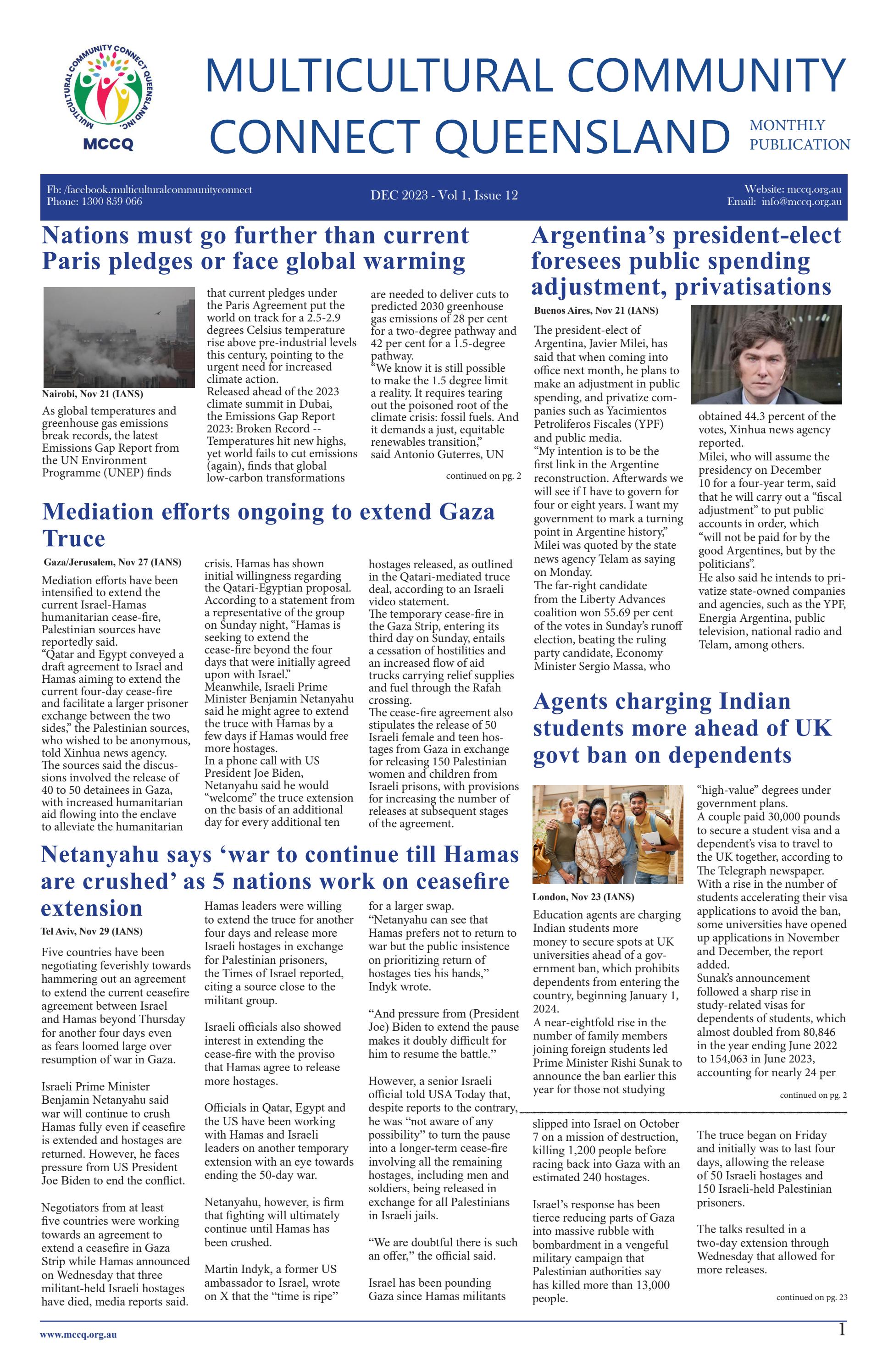 Multicultural Community Connect Queensland Newspaper December 2023 ...
