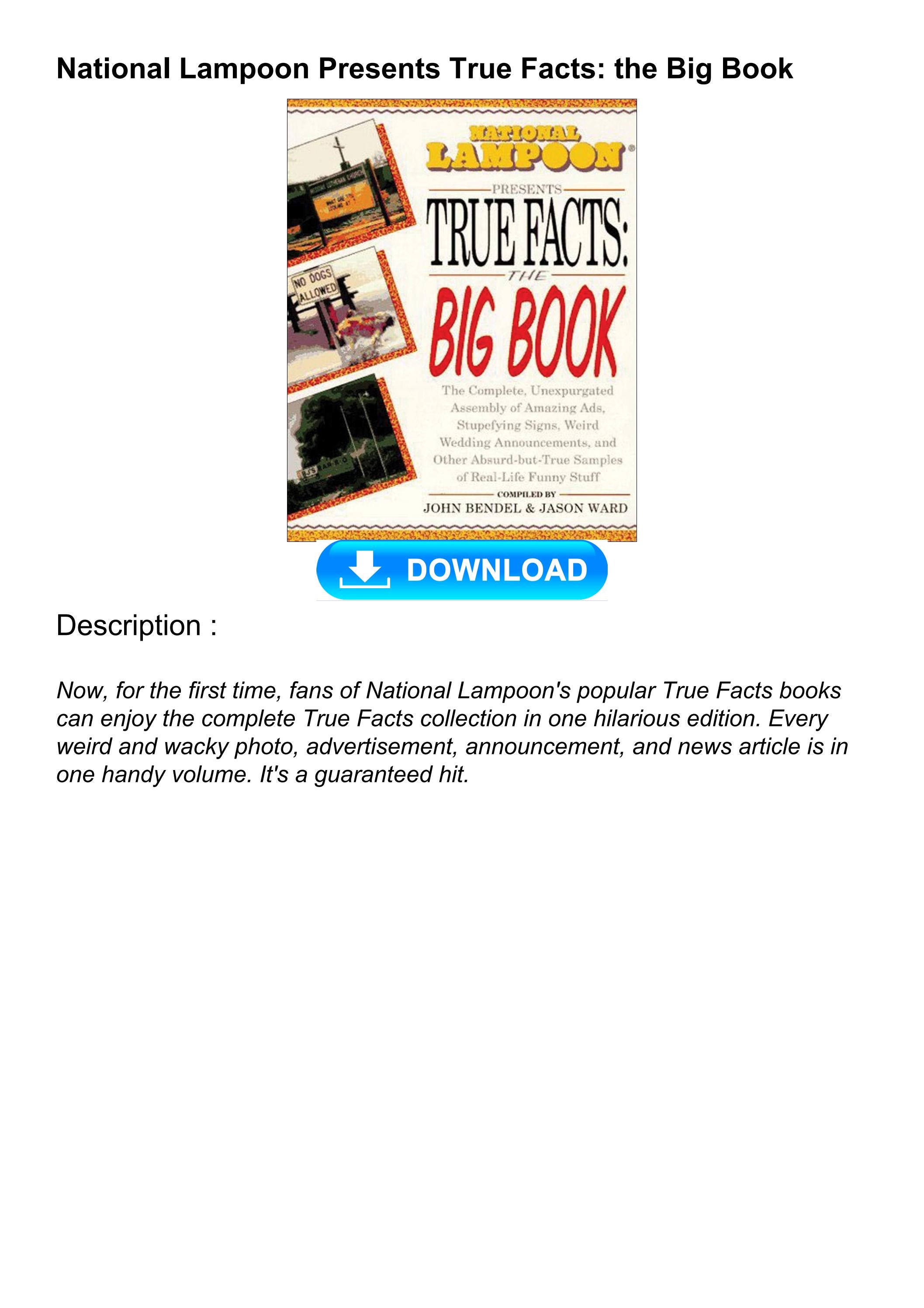 [PDF] National Lampoon Presents True Facts: the Big Book by ...