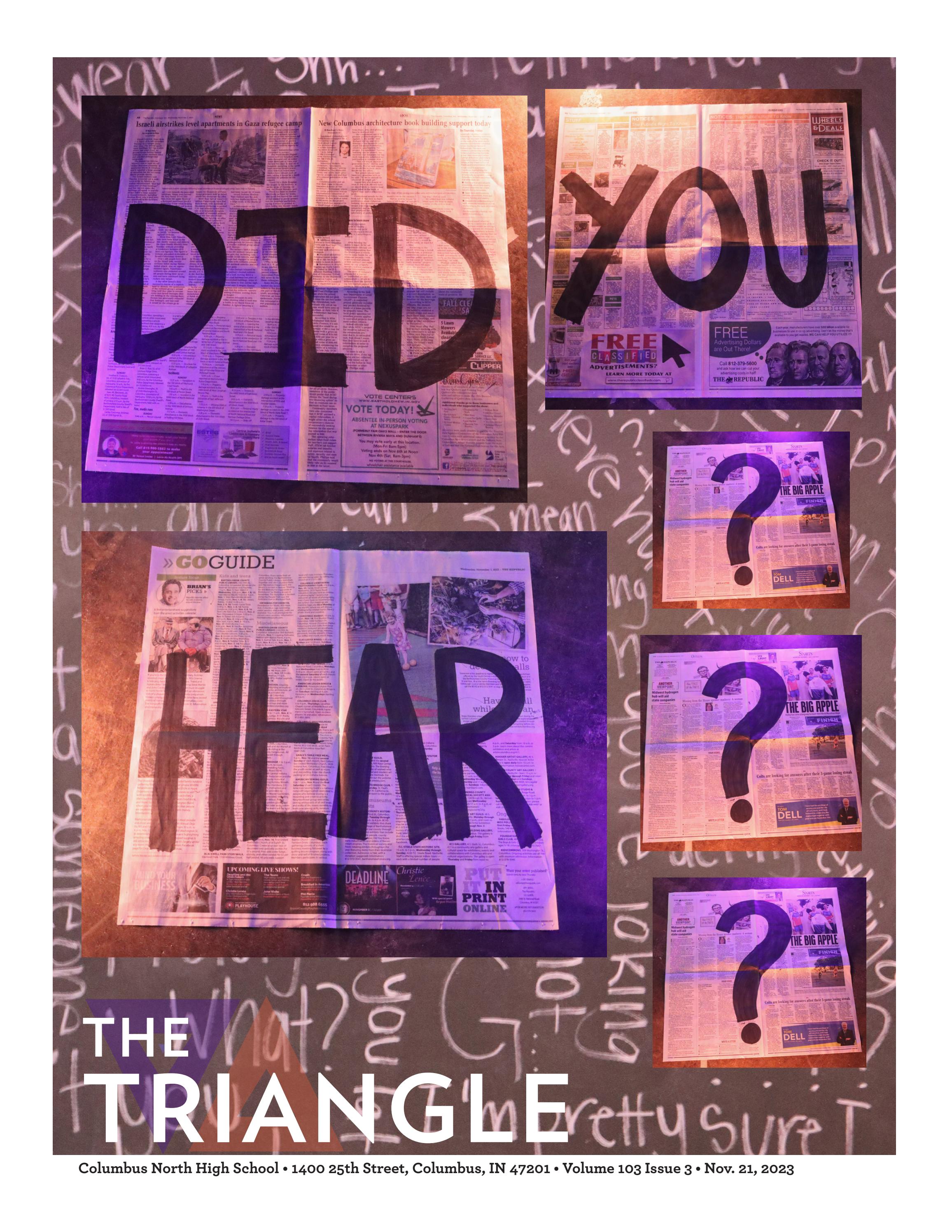 The Triangle, Issue 3, Vol. 103 by cnhsmedia - Issuu