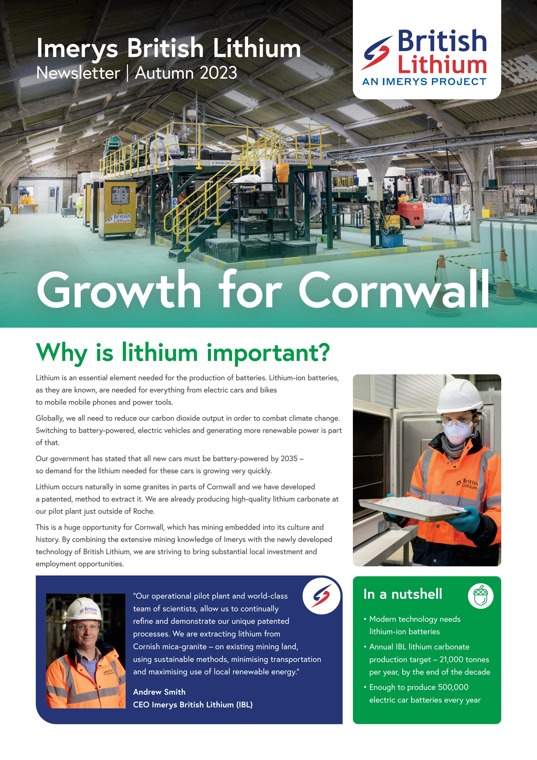 Imerys British Lithium newsletter December 2023 by ImerysBritishLithium ...
