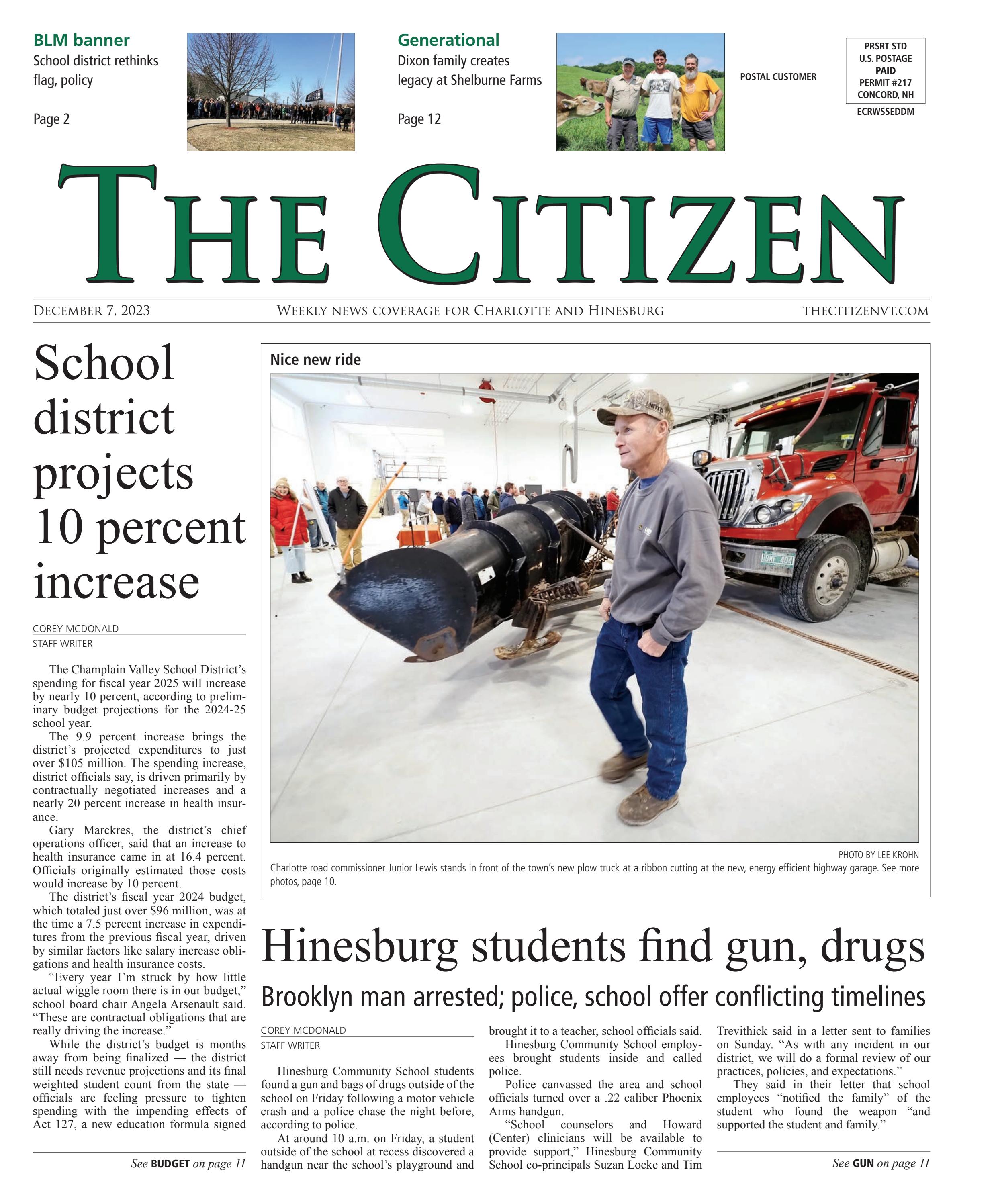 The Citizen - 12-7-23 by Vermont Community Newspaper Group - Issuu