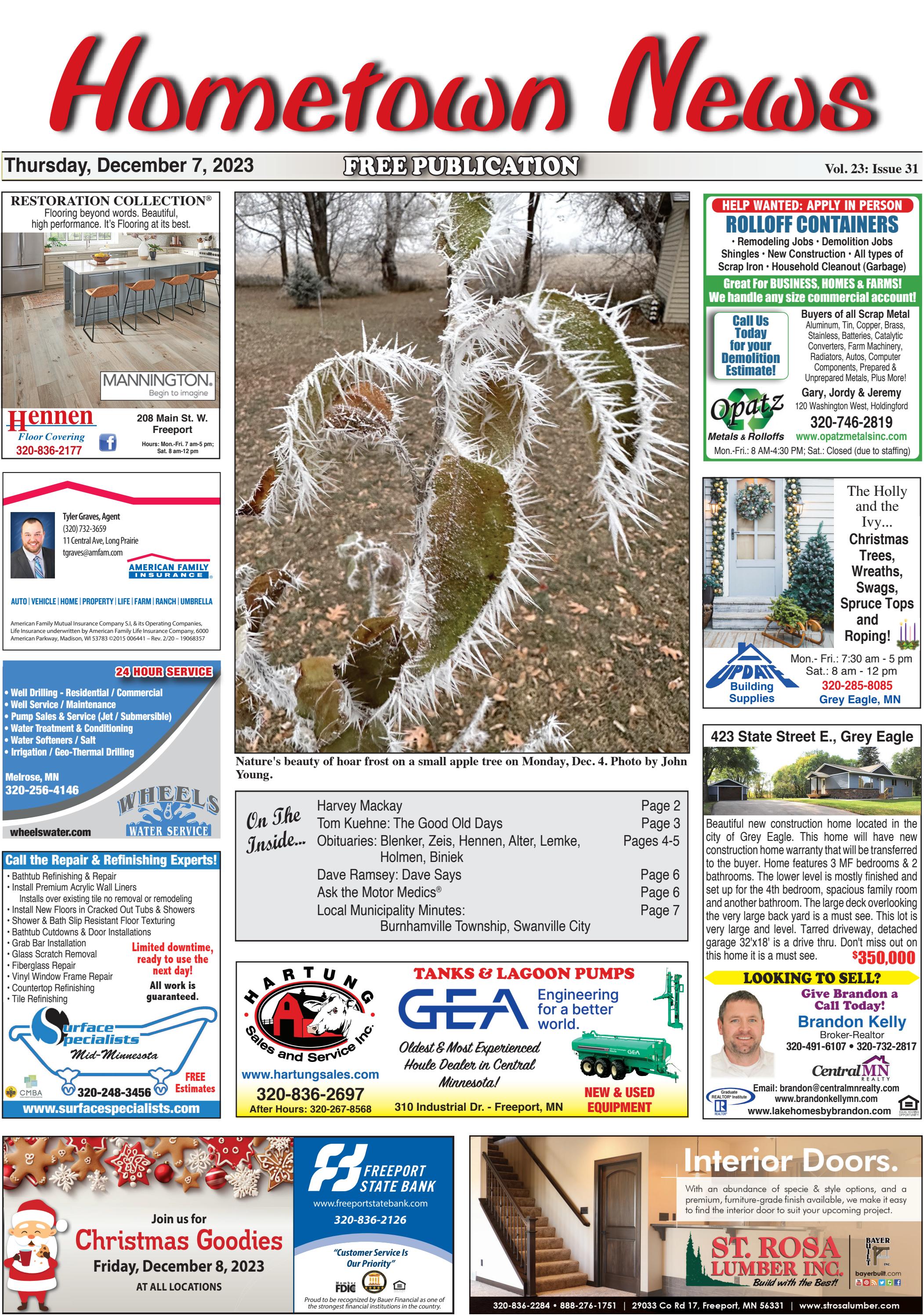 Hometown News December 7, 2023 by Hometown News - Issuu