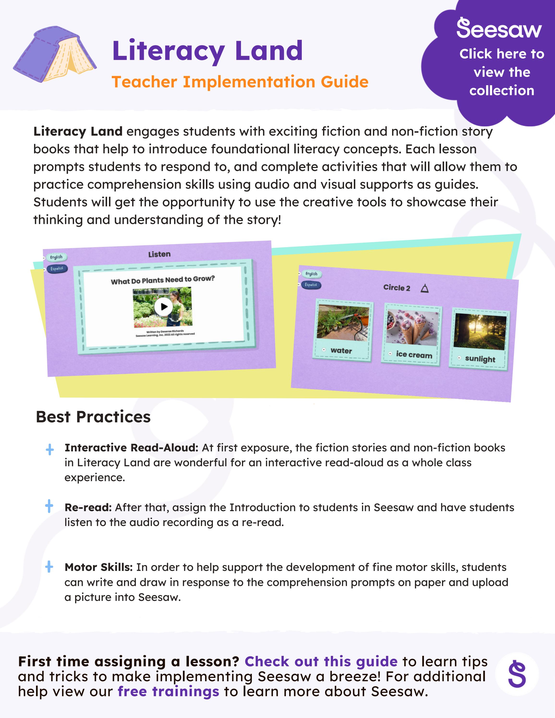 Literacy Land Implementation Guide by seesawlearning - Issuu