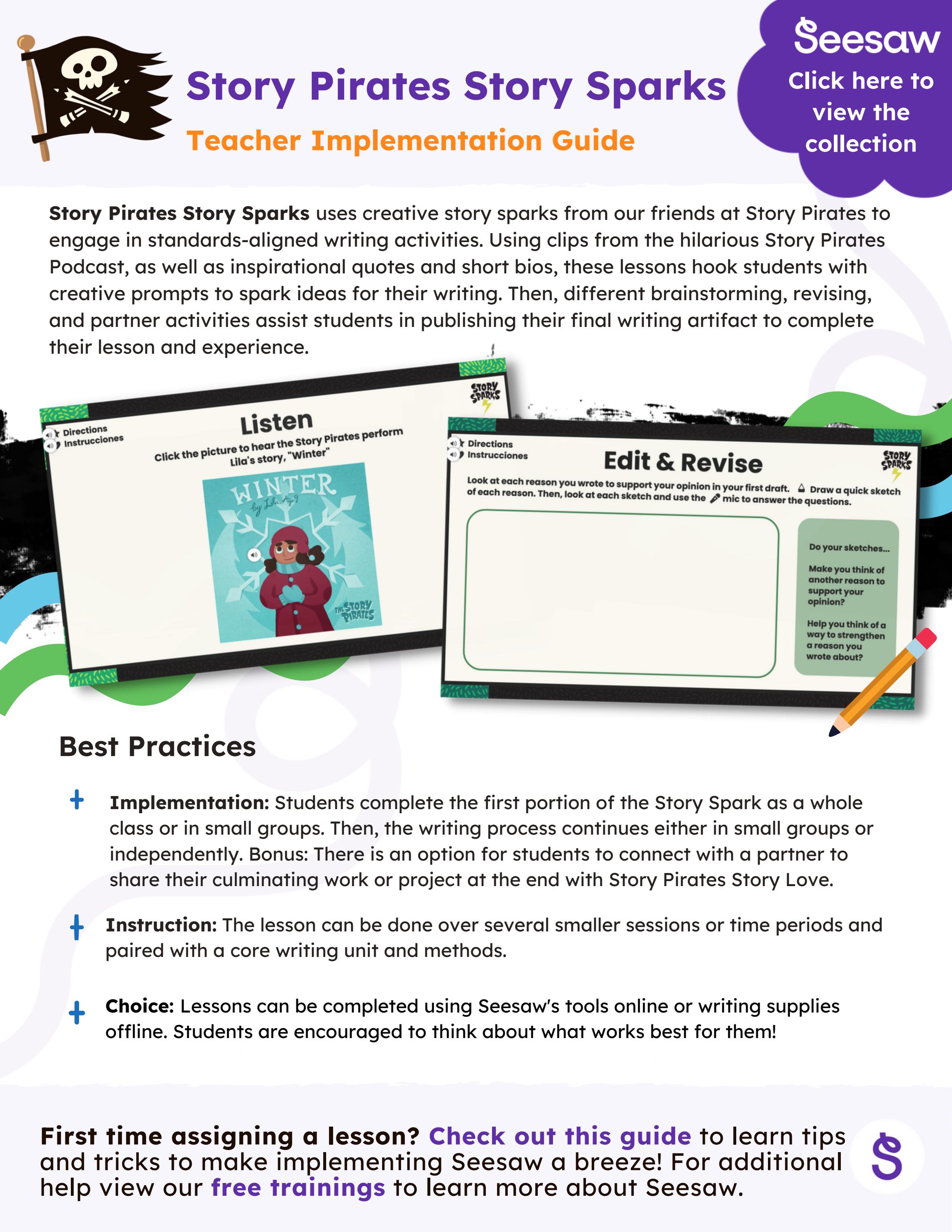 Story Pirate Story Sparks Implementation Guide by seesawlearning - Issuu