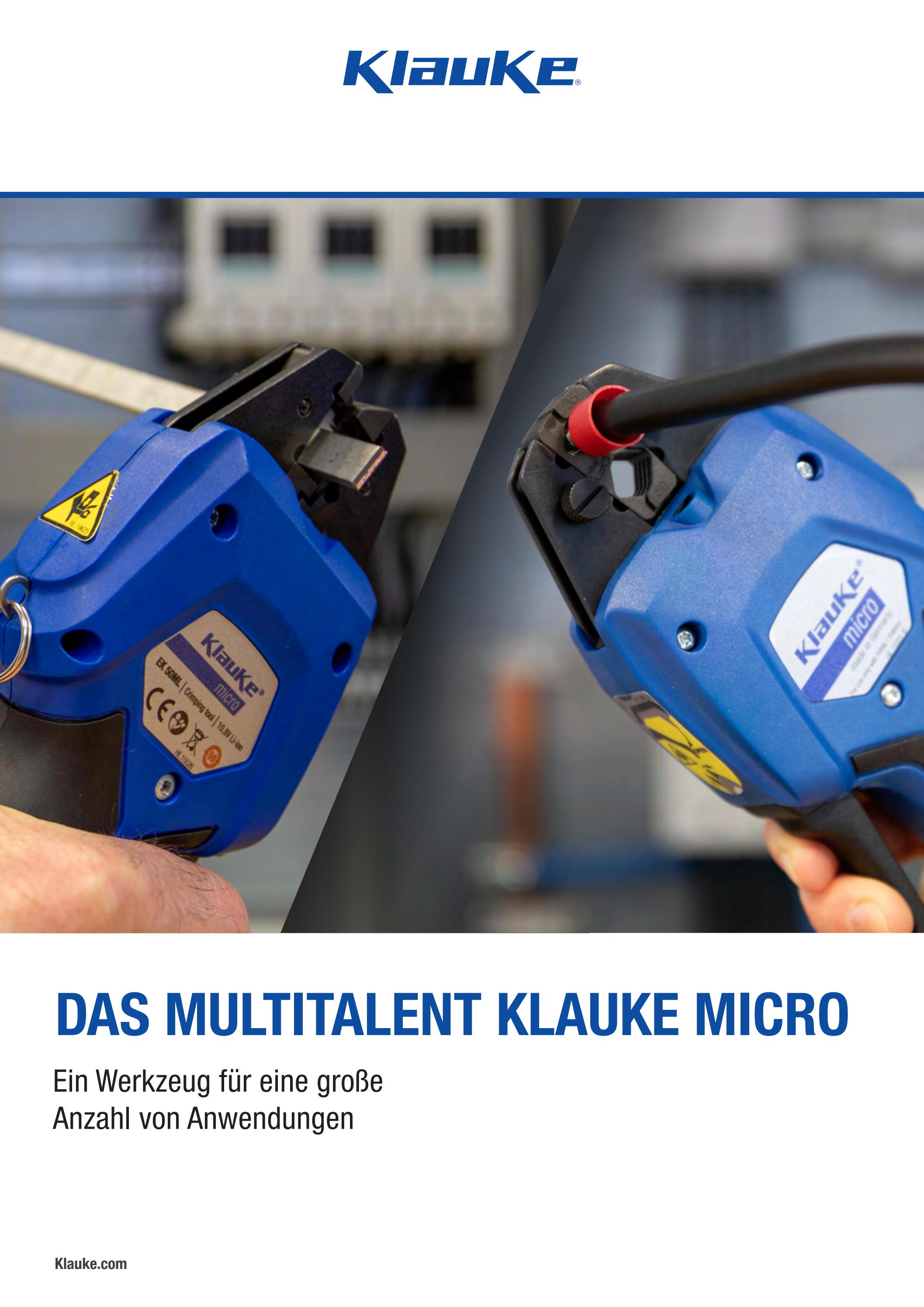 Klauke brochure crimping tool EK50ML_Klauke Micro (DE) by Klauke - Issuu
