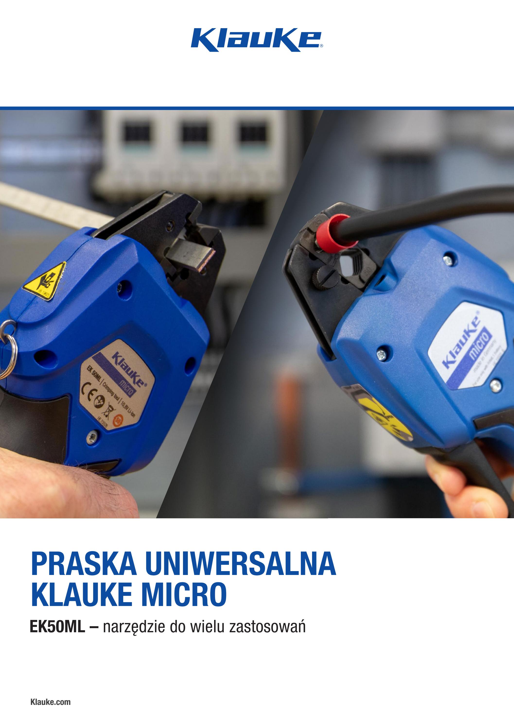 Klauke brochure crimping tool EK50ML_Klauke Micro (PL) by Klauke - Issuu