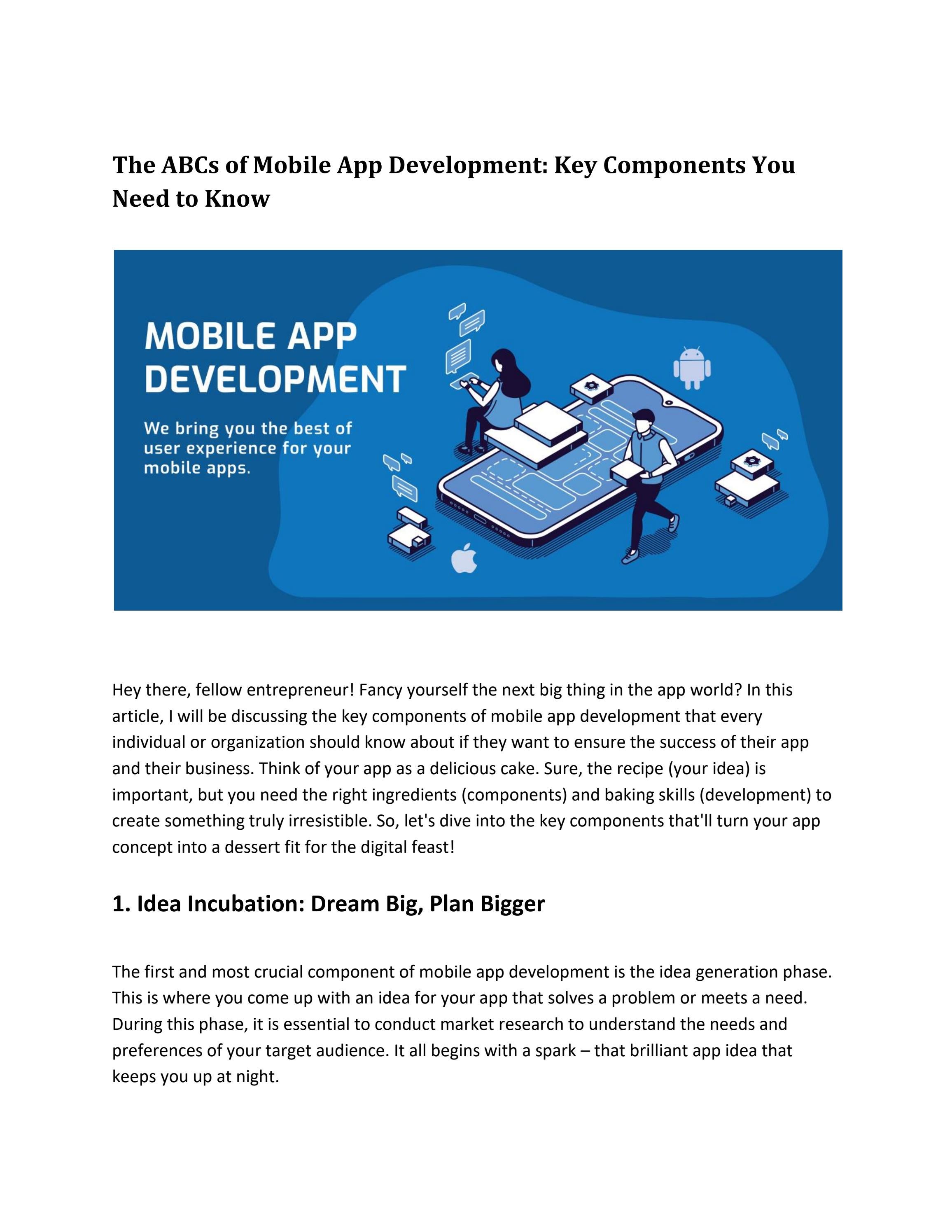 Key components of mobile app development by George Henry - Issuu