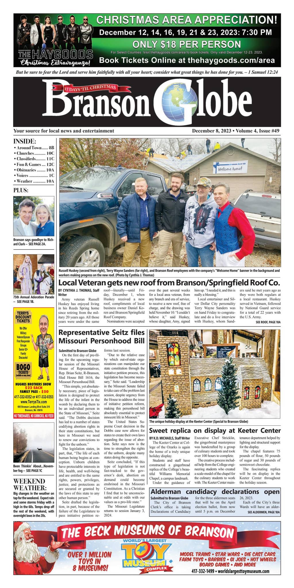 Branson Globe, December 8, 2023 by bransonglobe - Issuu
