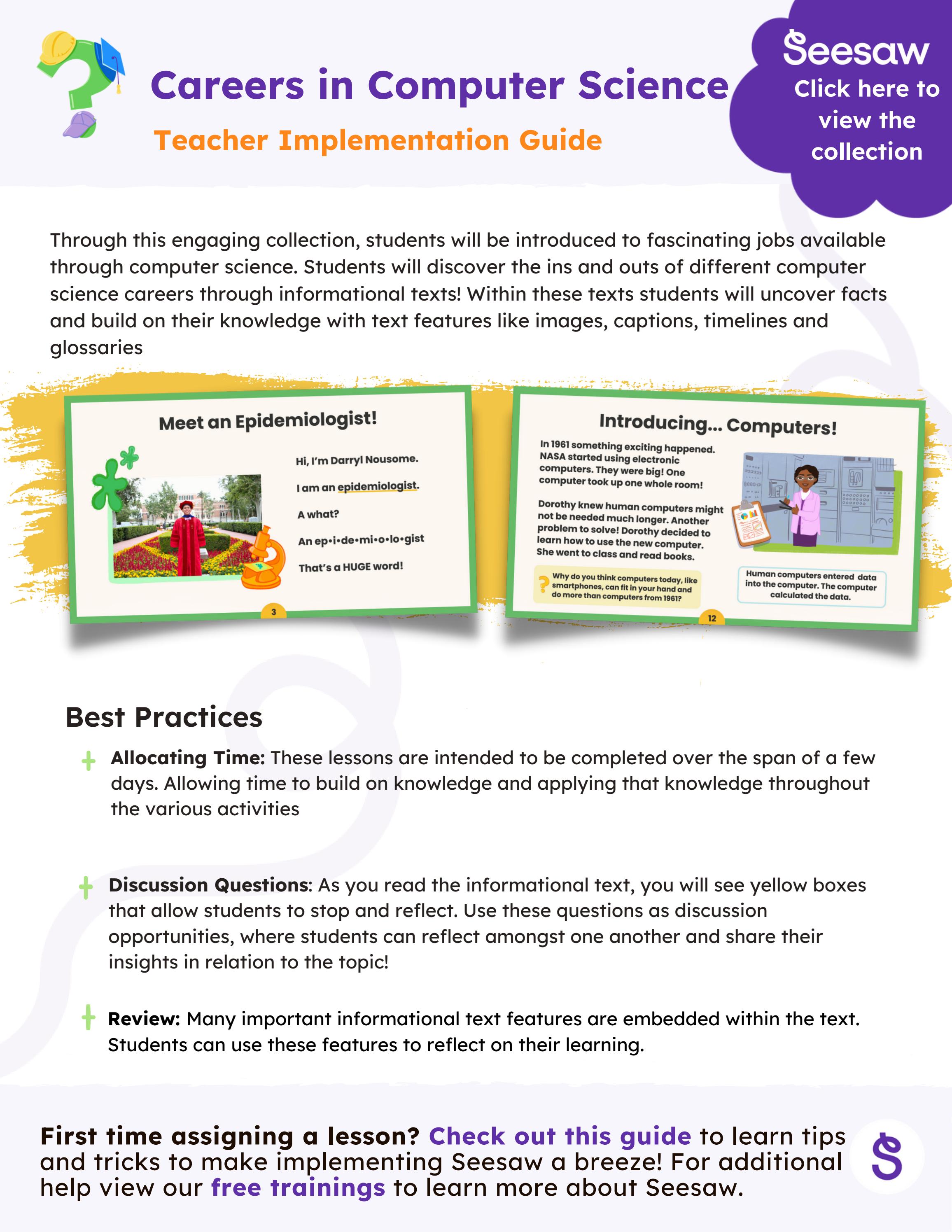Careers in Computer Science Implementation Guide by seesawlearning - Issuu