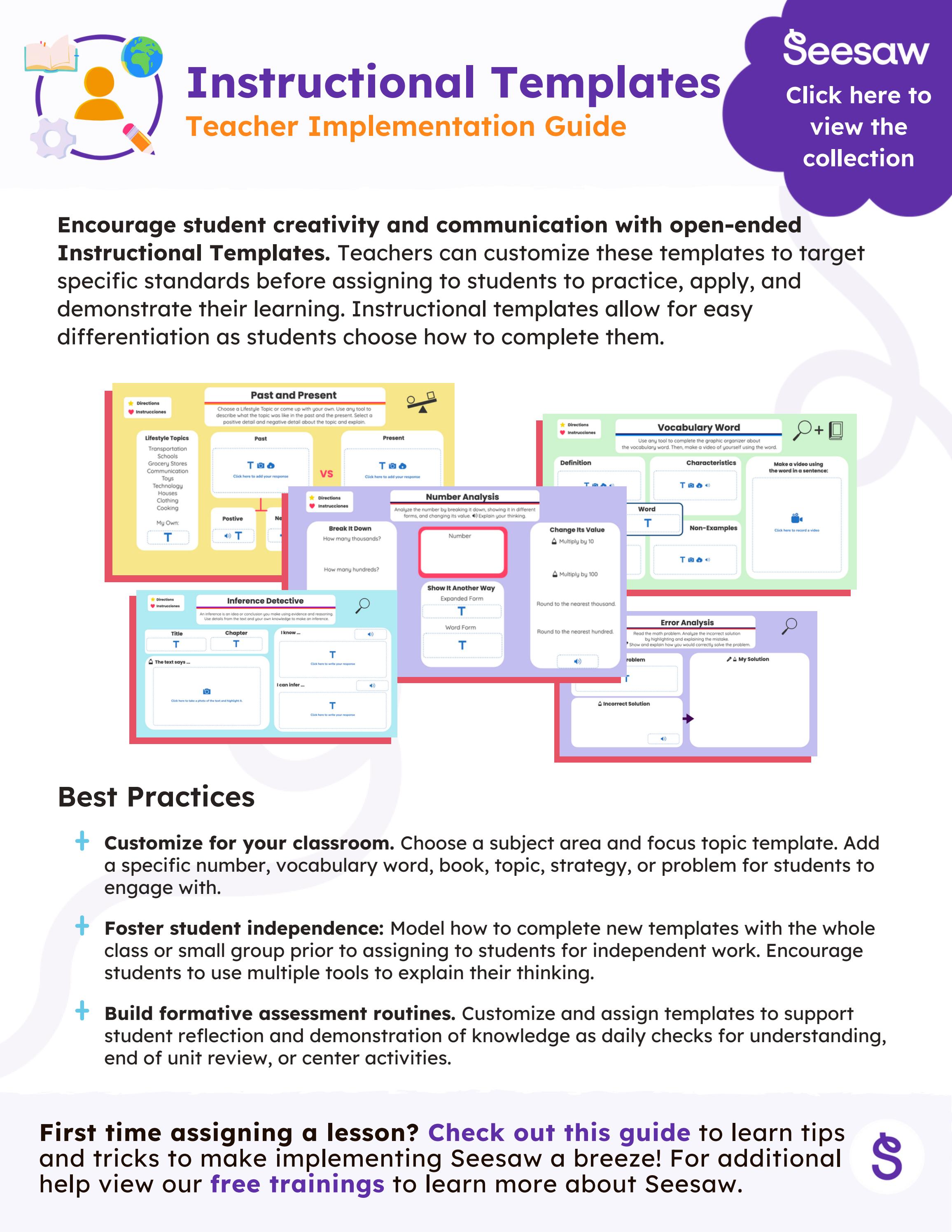 Instructional Templates Implementation Guide by seesawlearning - Issuu