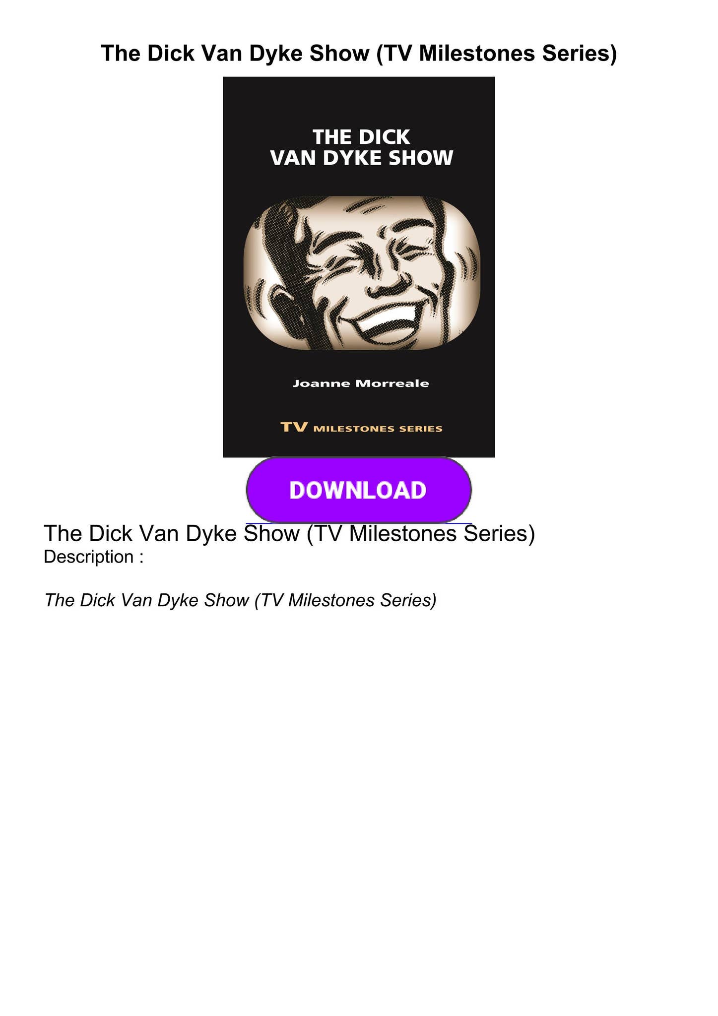 Download ⚡ The Dick Van Dyke Show Tv Milestones Series By
