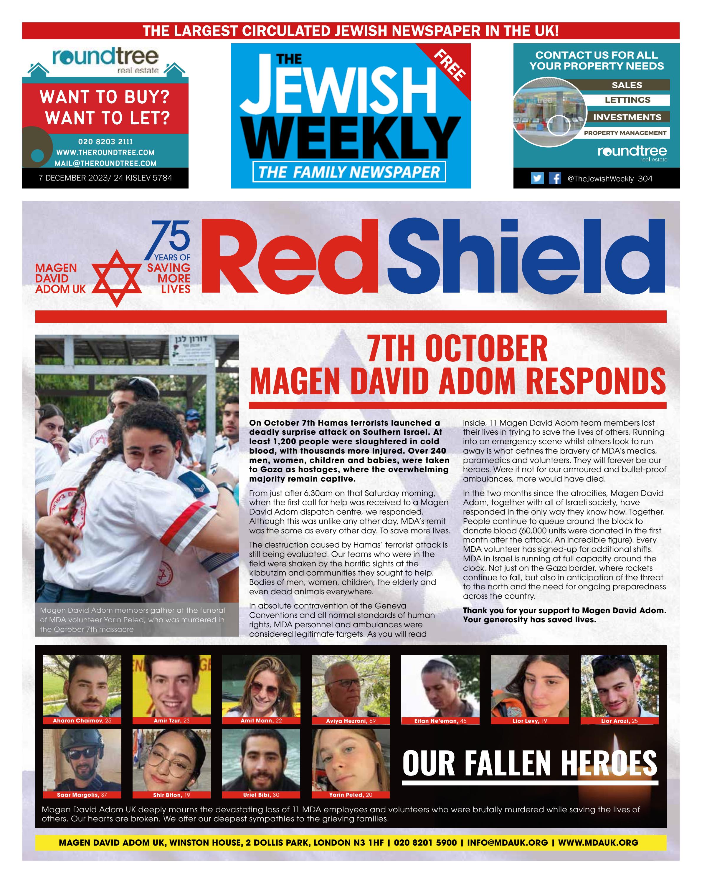 The Jewish Weekly Issue 304 - December 7th by The Jewish Weekly - Issuu