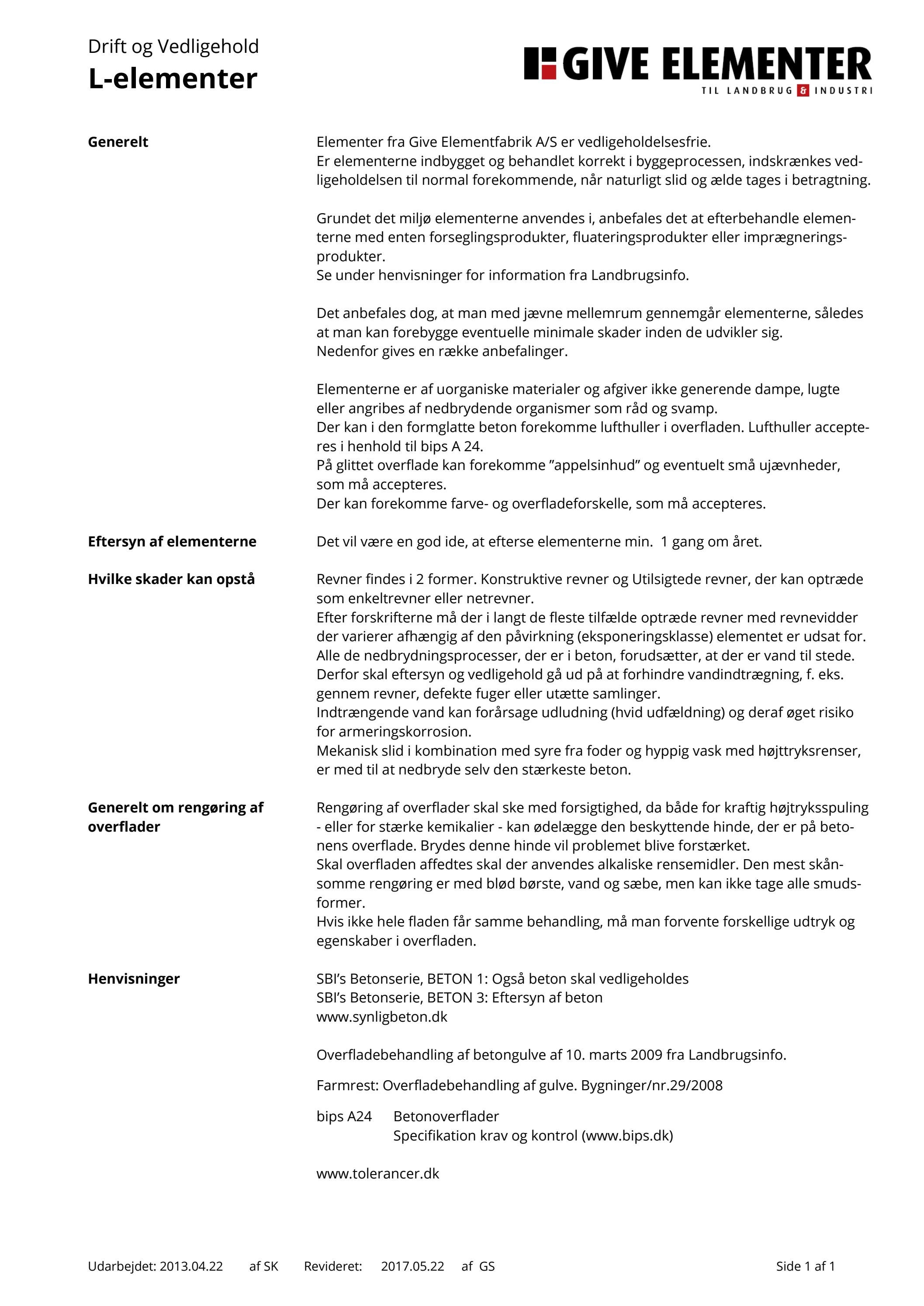 Drift & Vedligehold L-Elementer by Give Elementer - Issuu