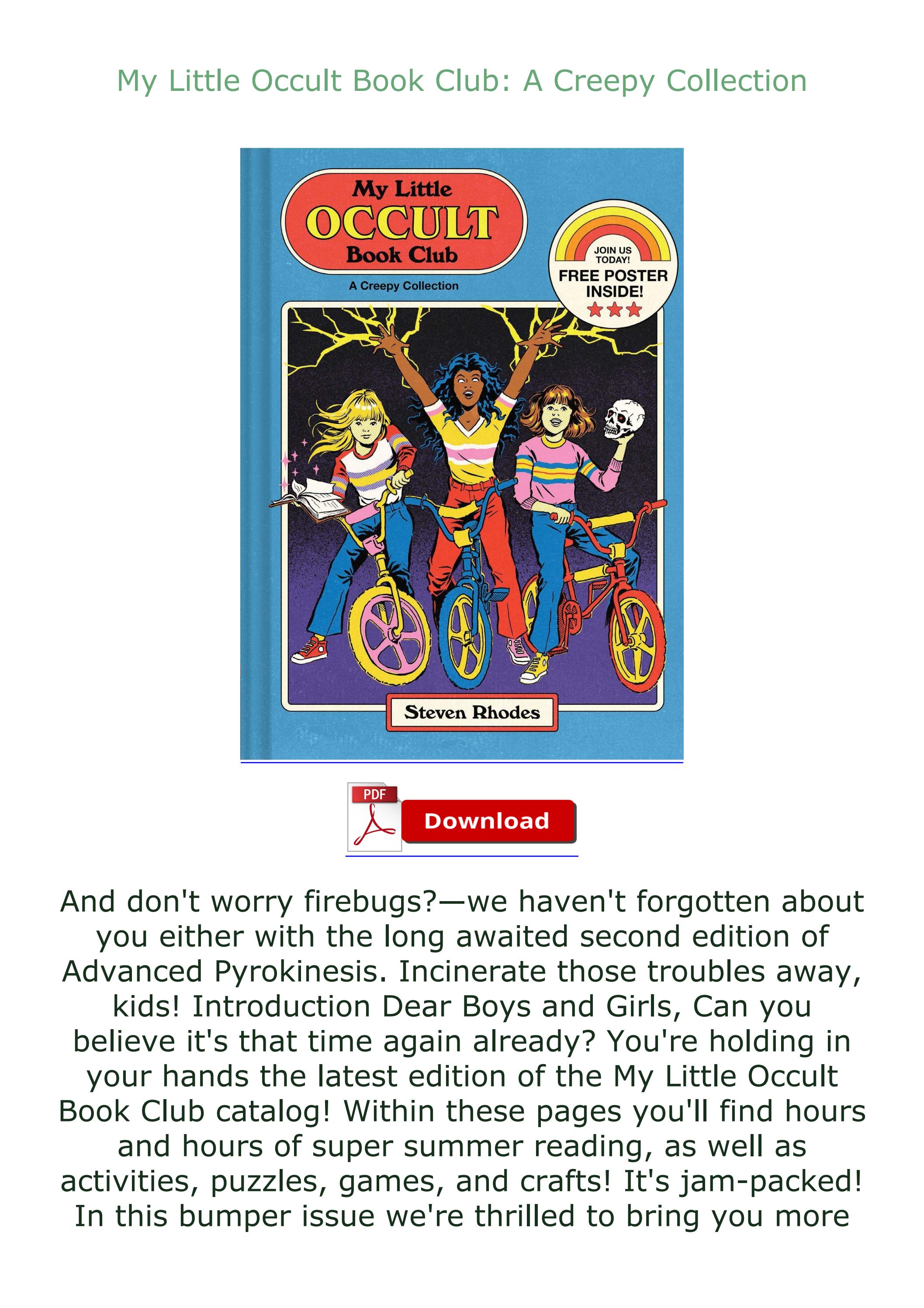 Download⚡PDF My Little Occult Book Club: A Creepy Collection by ...