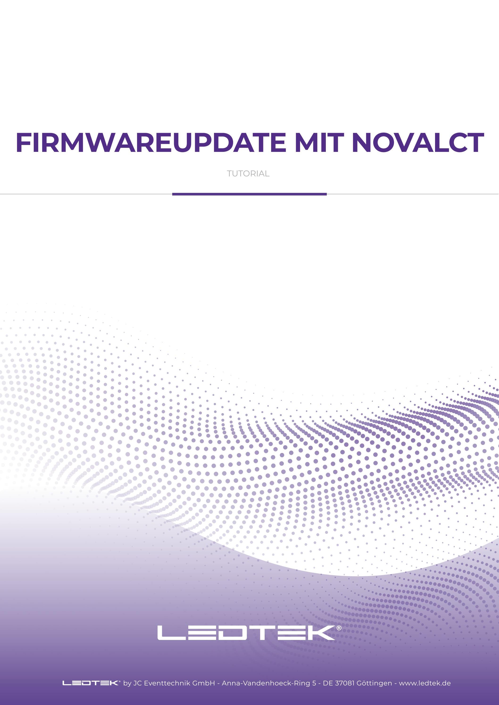 Firmwareupdate mit NovaLCT by LedTek by JC Eventtechnik GmbH - Issuu