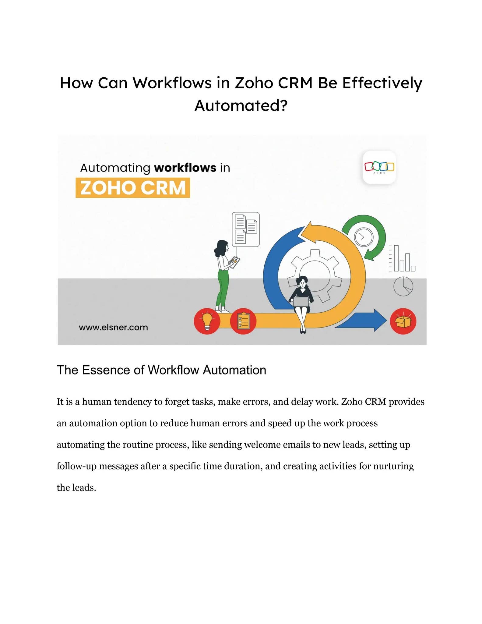 How Can Workflows in Zoho CRM Be Effectively Automated? by elsnertech - Issuu