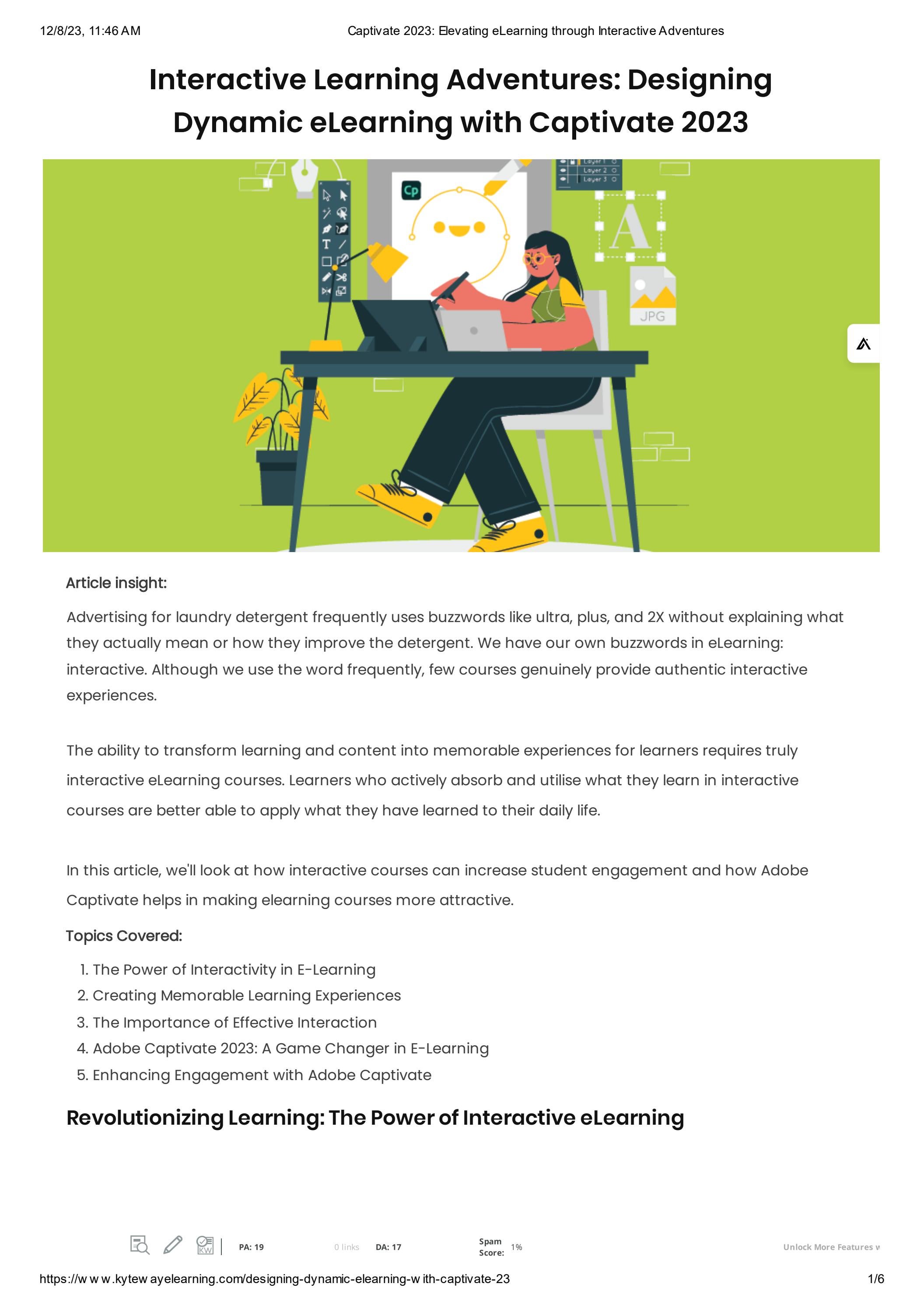 Interactive Learning Adventures: Designing Dynamic eLearning with Captivate 2023 by ...