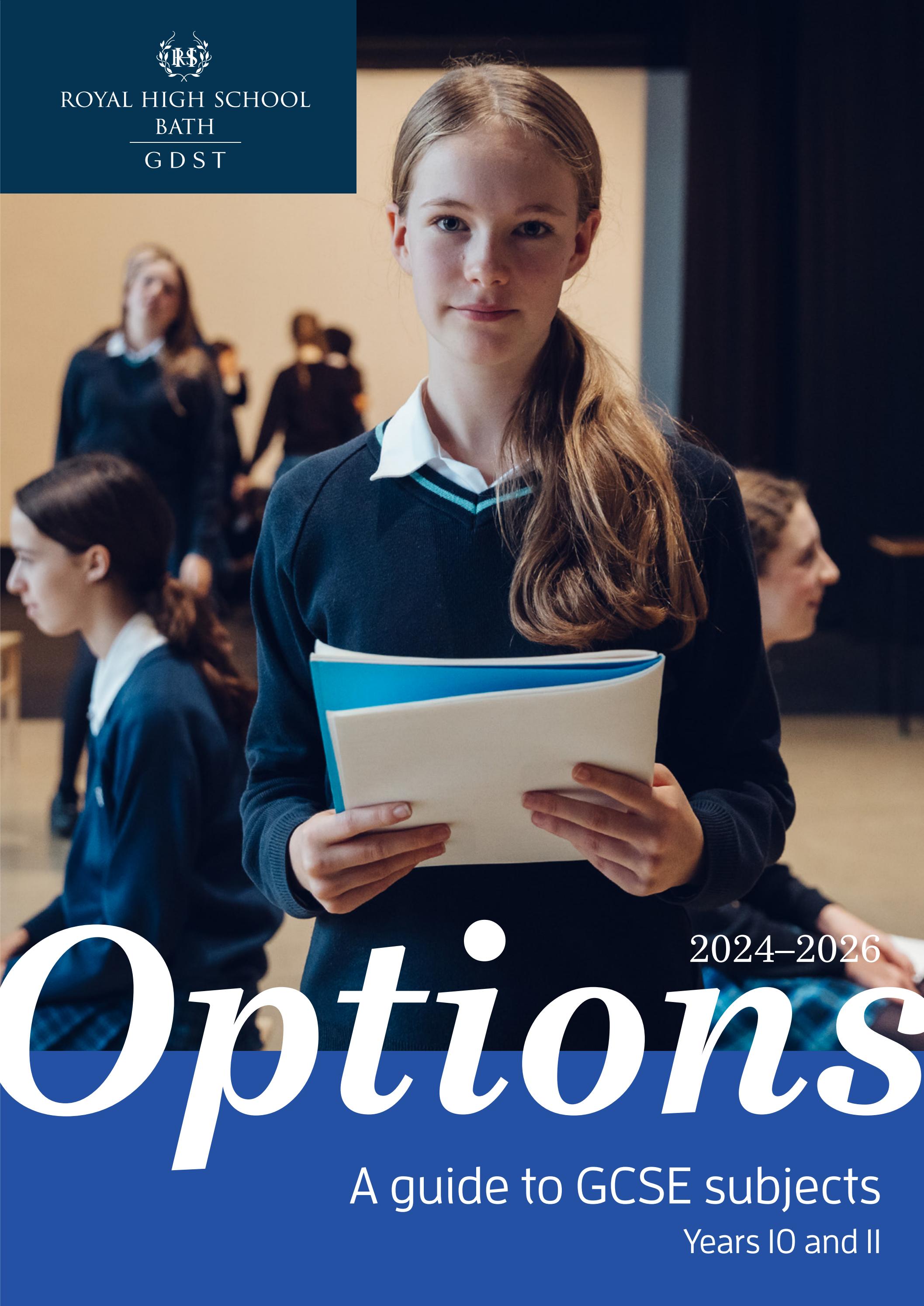 OPTIONS - a guide to GCSE Subjects (Years 10/11) 2024-26 by Royal High ...