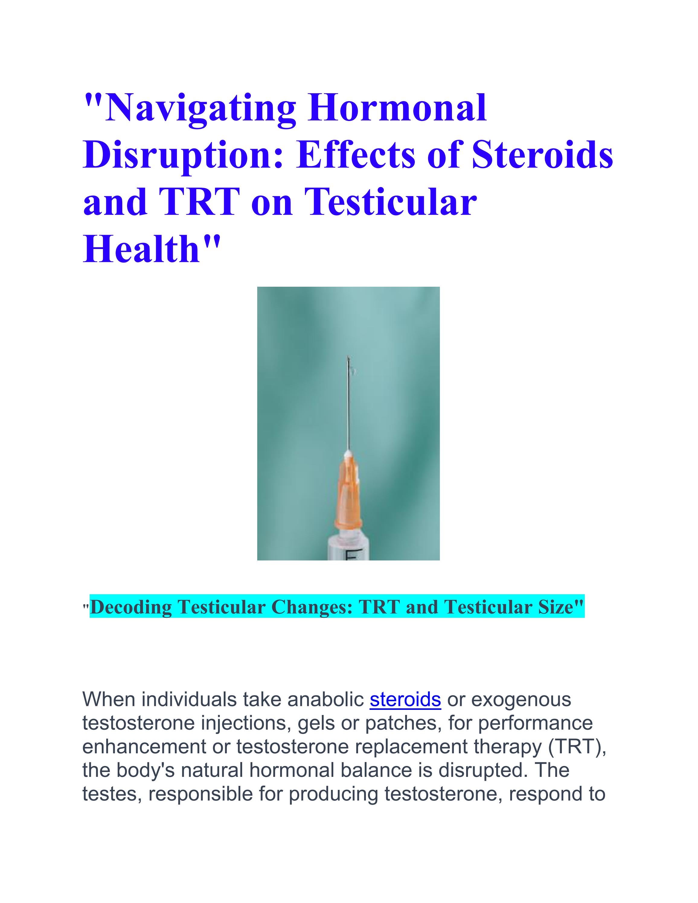 Testicular atrophy and Testosterone Therapy: NovaGenix.org by ...